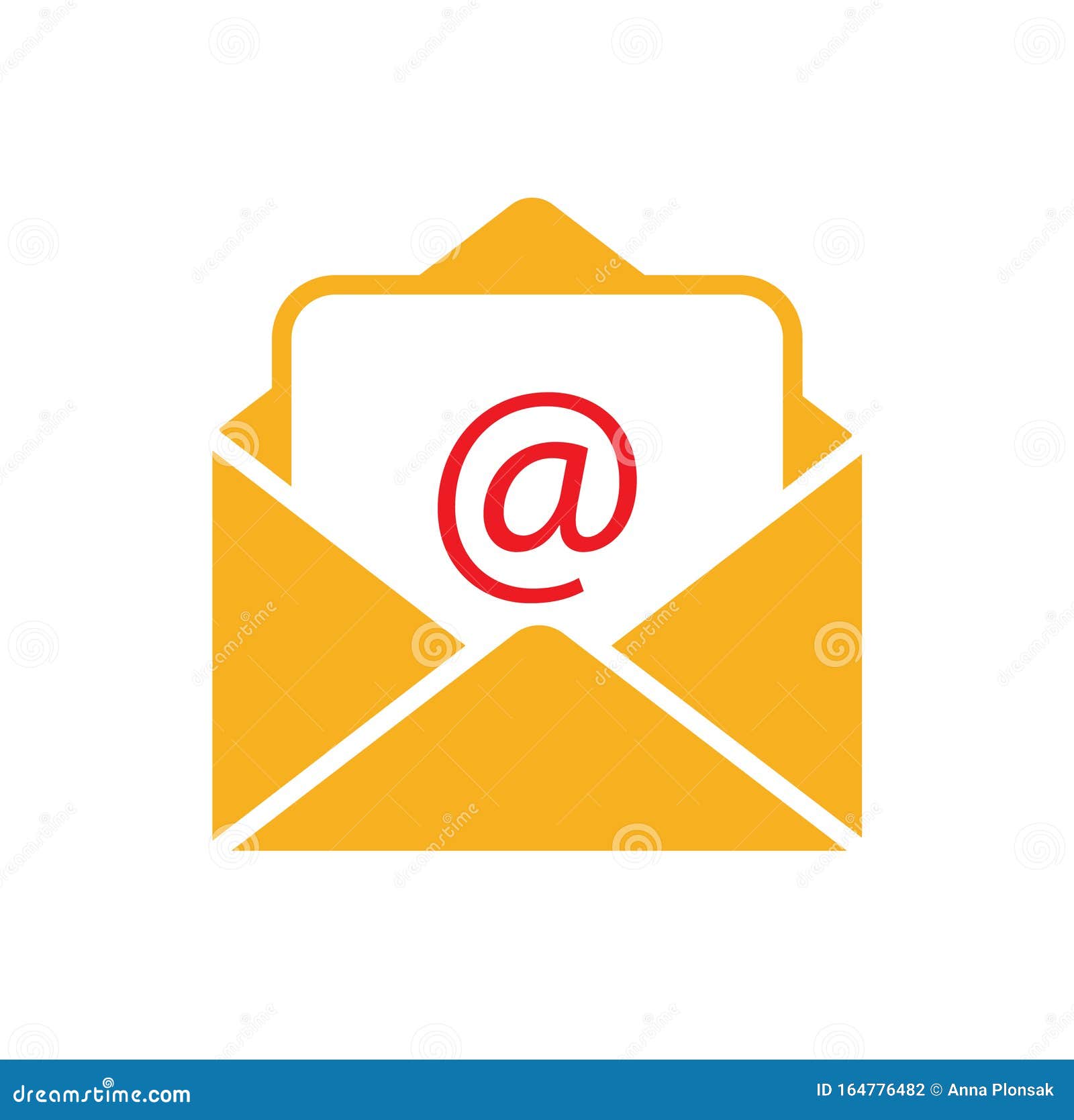 E-Mail-Symbol Offener Briefumschlag Stock Abbildung - Illustration von ...
