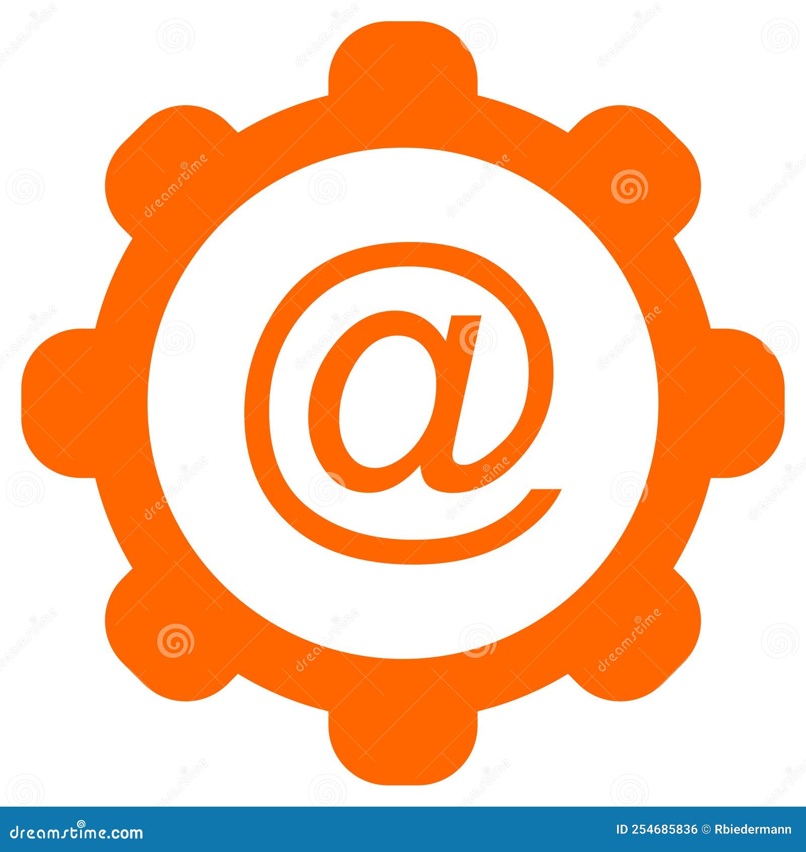 E-mail symbol and wheel stock vector. Illustration of machine - 254685836