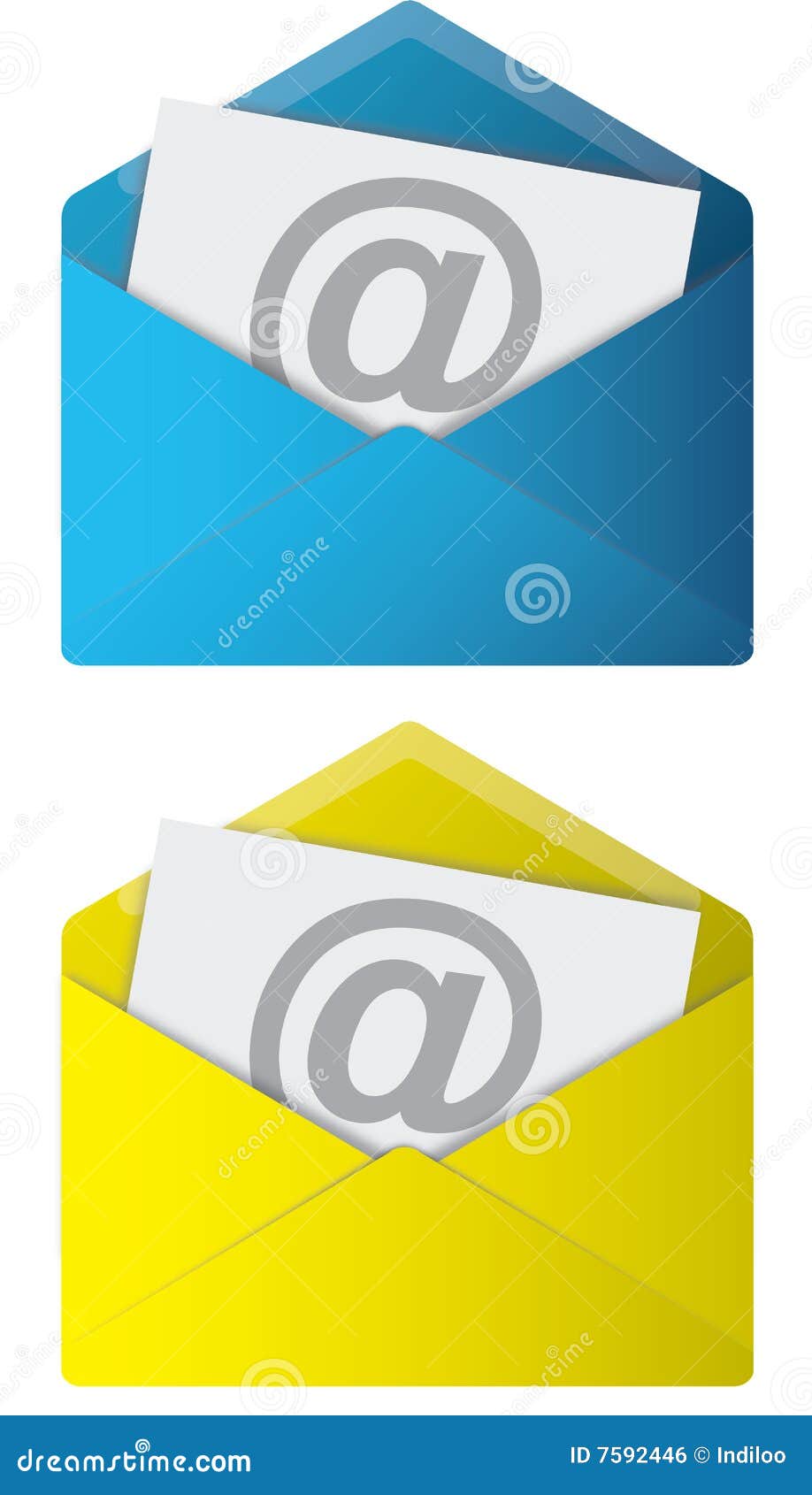E-mail symbolen stock illustratie. Illustration of elektronisch - 7592446