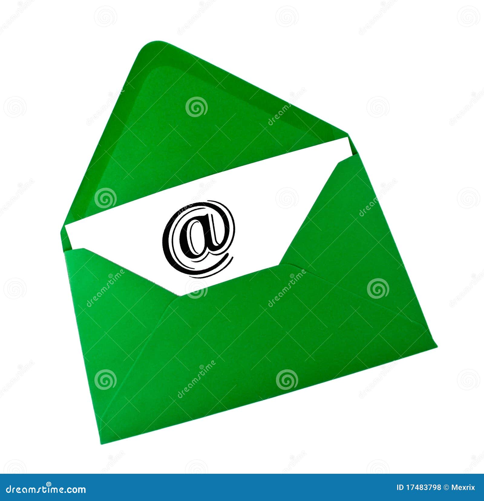 E-mail Symbool in Groene Envelop Stock Foto - Image of verzend ...