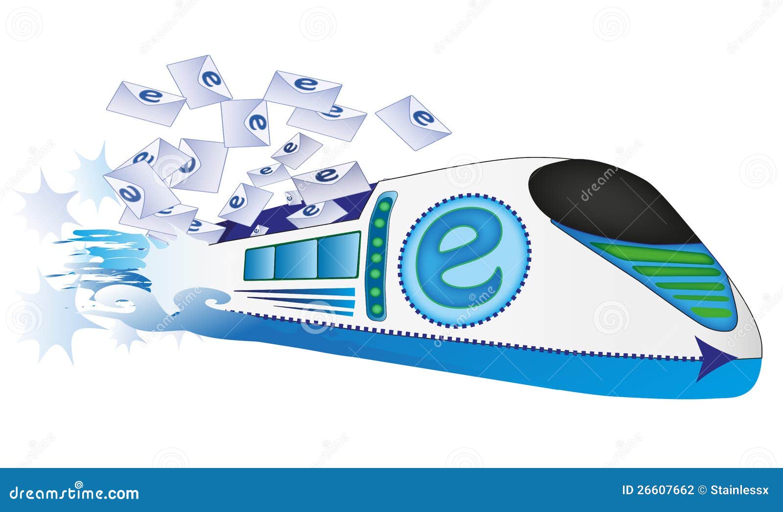 E-mail Train stock vector. Illustration of chat, mail - 26607662