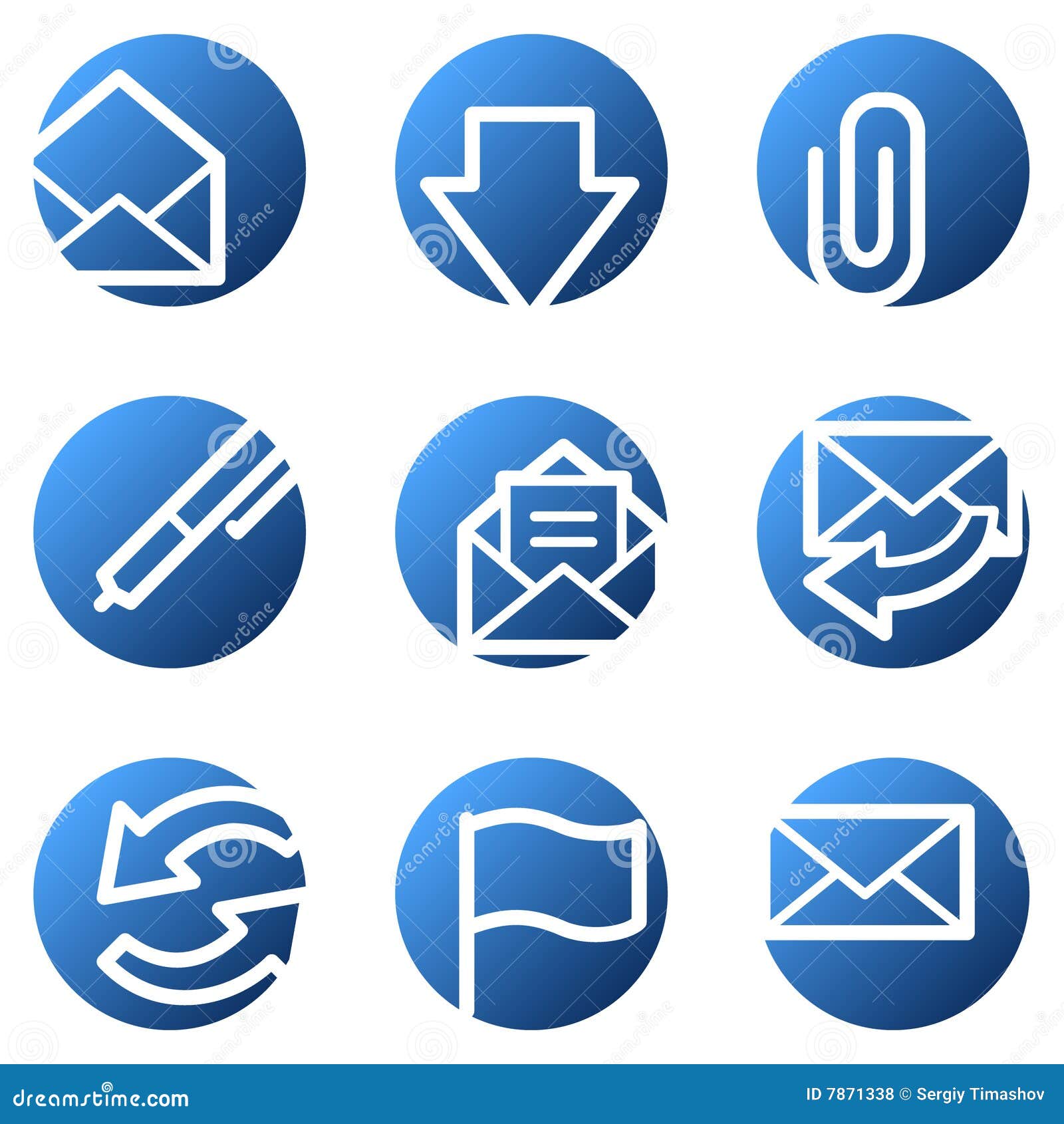 E-mail web icons stock vector. Illustration of button - 7871338