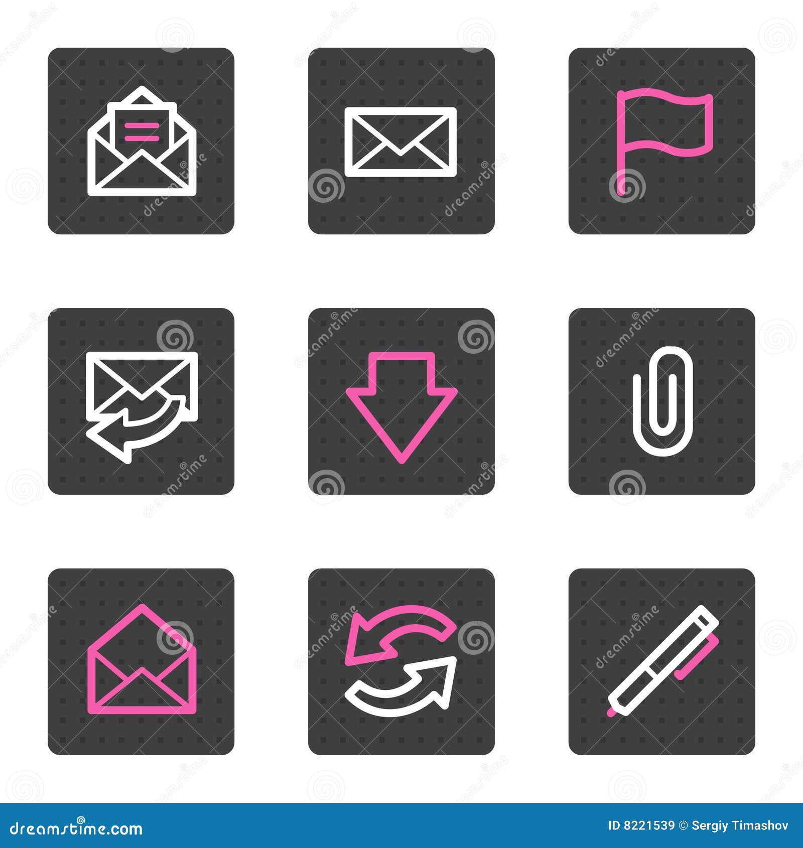 E-mail web icons stock vector. Illustration of open, icon - 8221539