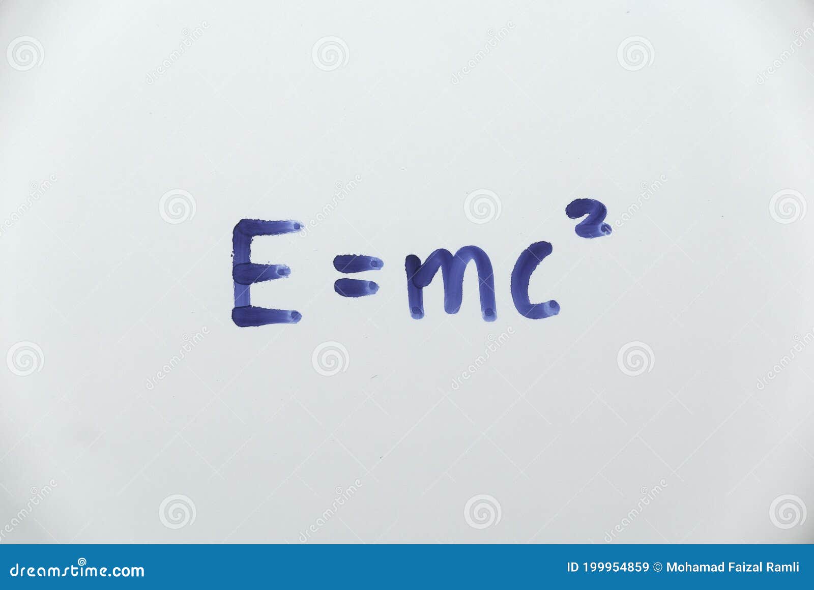 E=mcÂ² Written on a White Board. the Famous Equation of Energy Equals ...