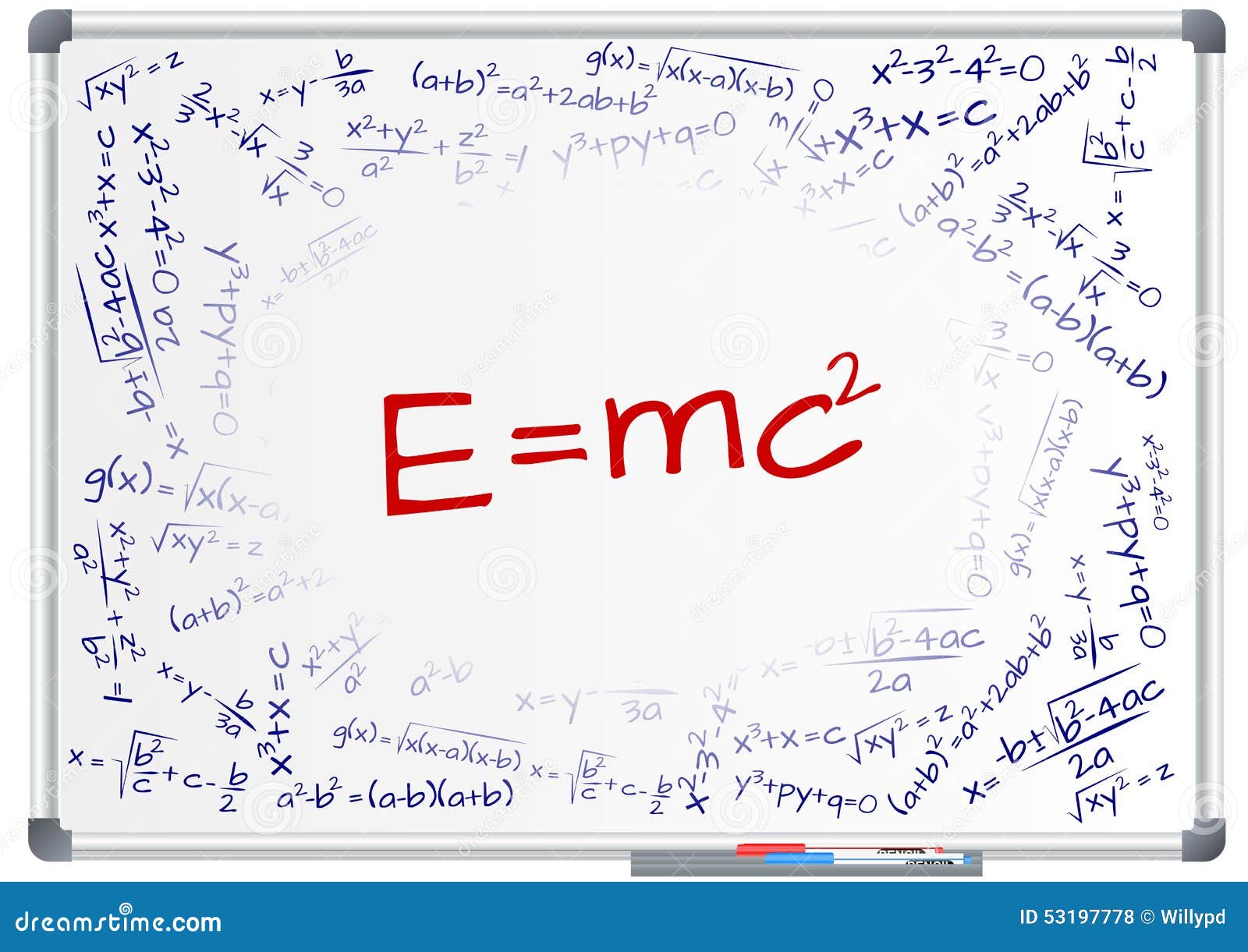 E=mc2 stock vector. Illustration of depression, credit - 53197778