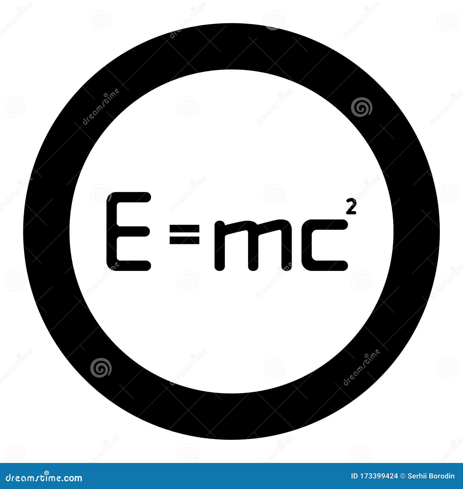 E=mc Squared Energy Formula Physical Law Sign E Equal Mc 2 Education ...