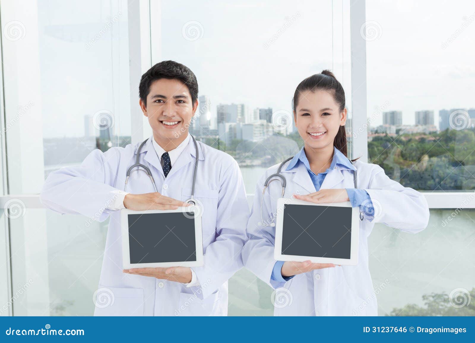 E-medicine stock photo. Image of female, physician, coworkers - 31237646