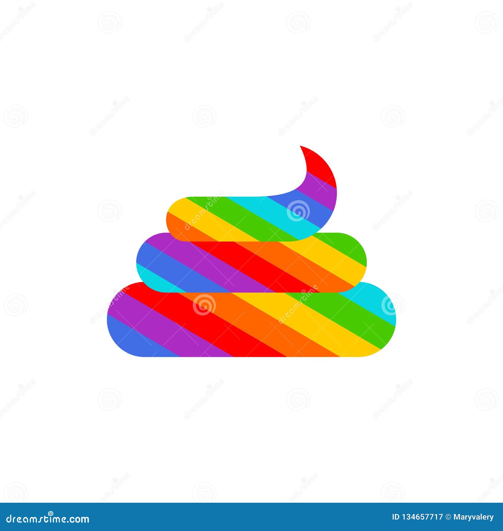 E Merde Multicolore D'arc-en-ciel Vecteur Illustration de Vecteur ...