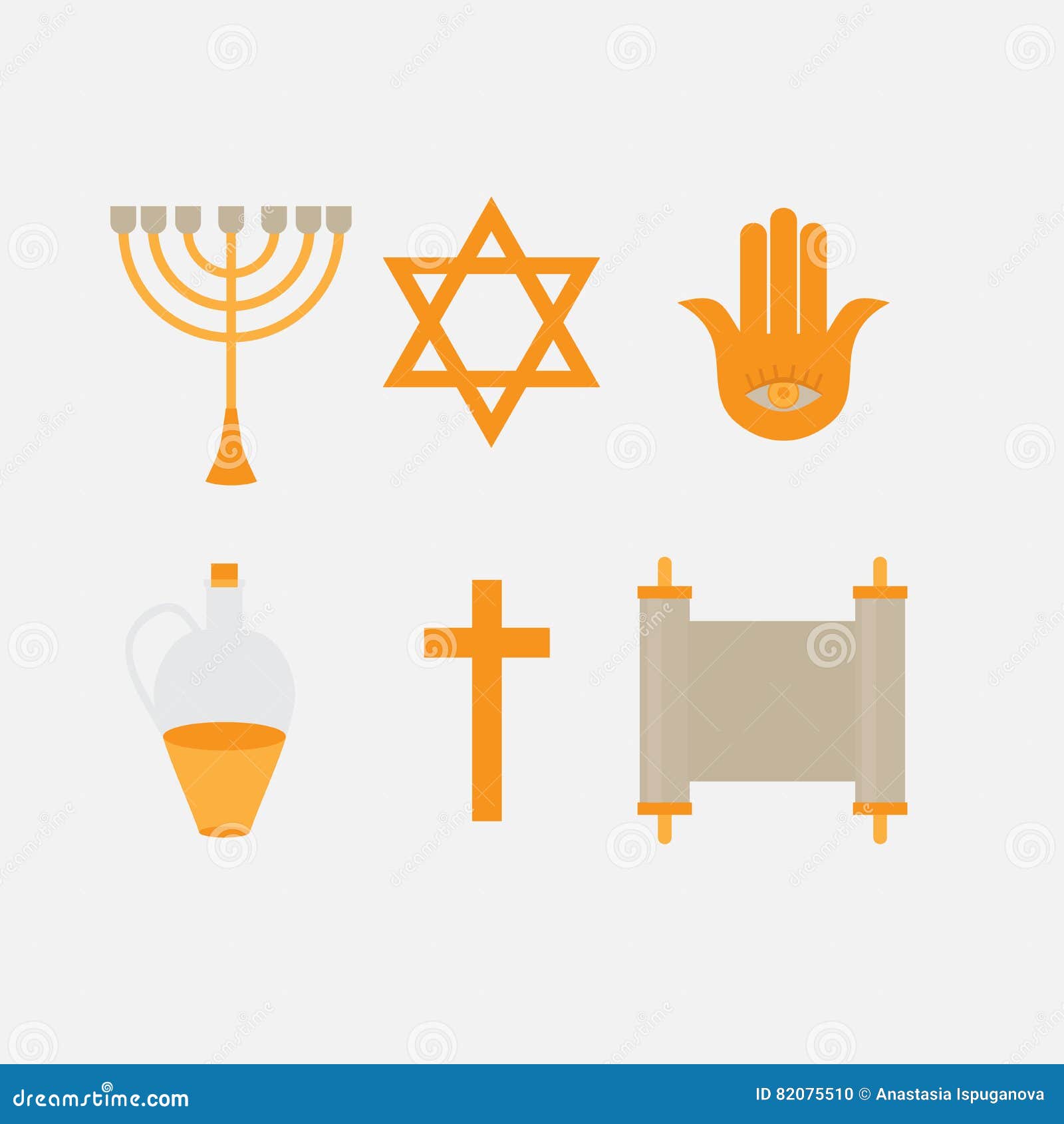 E Ortodox-Jude Traditonal Religiöses Logo Stock Abbildung ...