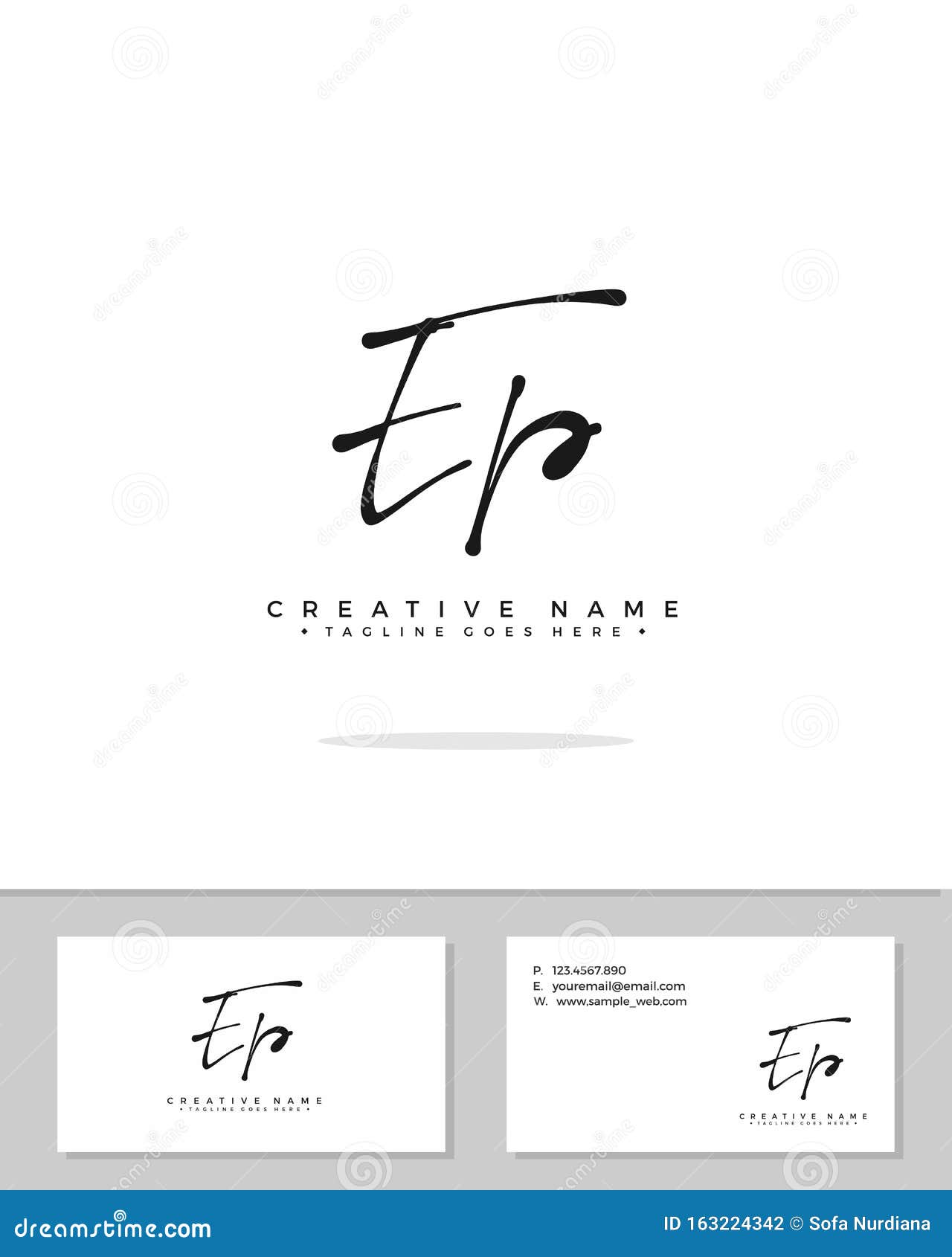 E P EP Initial Logo Signature Vector. Handwriting Concept Logo ...