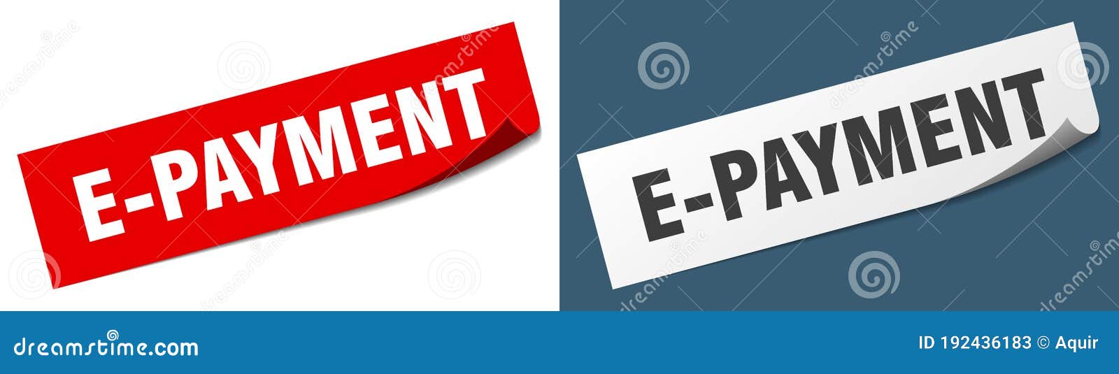 E-payment Sticker. E-payment Sign Set Stock Vector - Illustration of ...