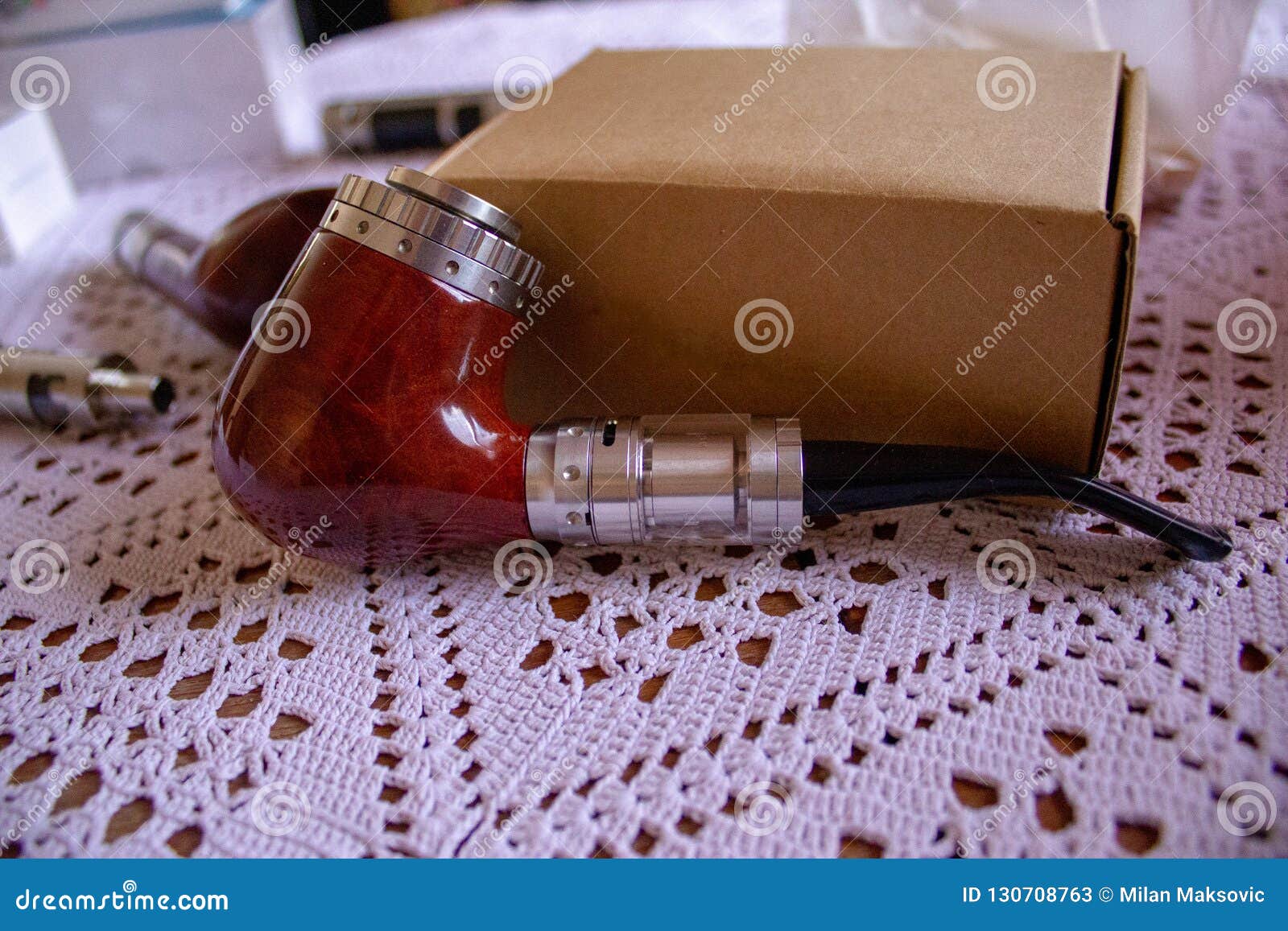 Electronic Cigarette, Electronic Pipe Stock Image - Image of hookah ...