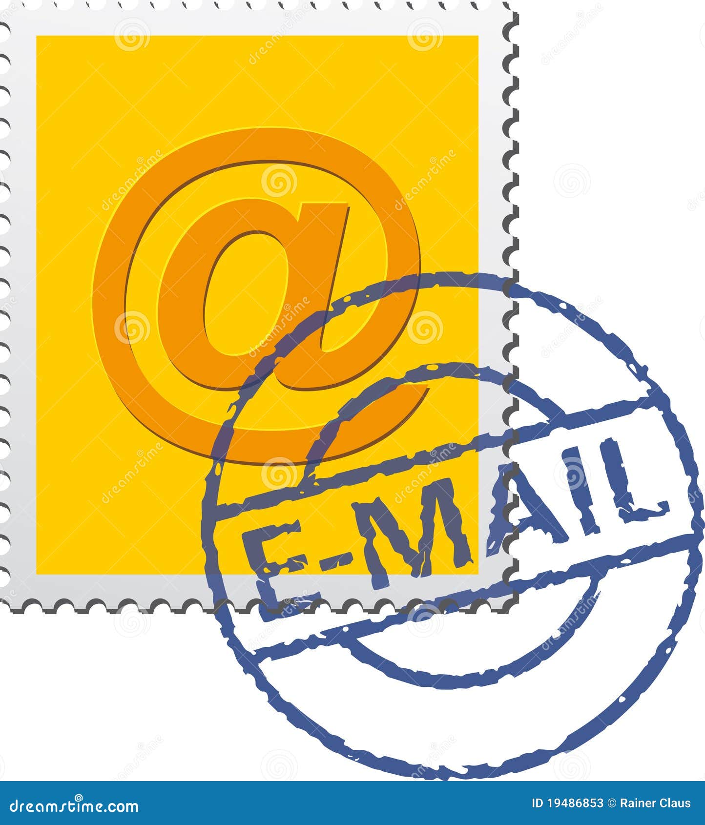 E-post-zegel stock illustratie. Illustration of post - 19486853