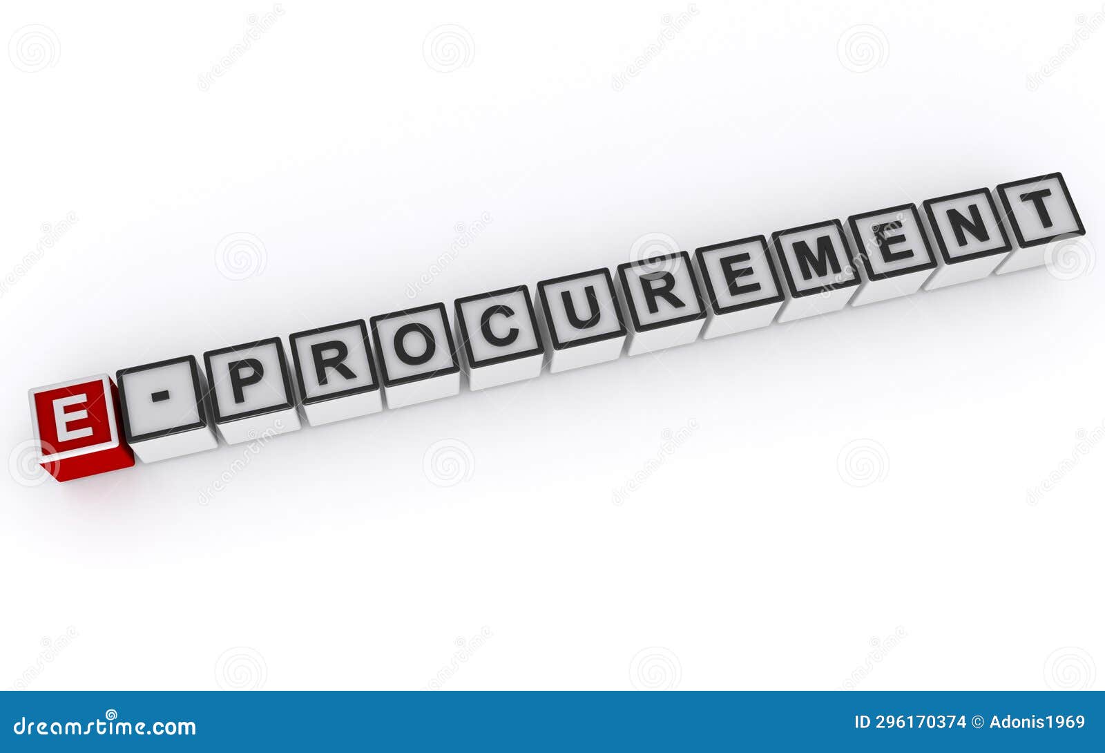 E-procurement Word Block on White Stock Illustration - Illustration of ...