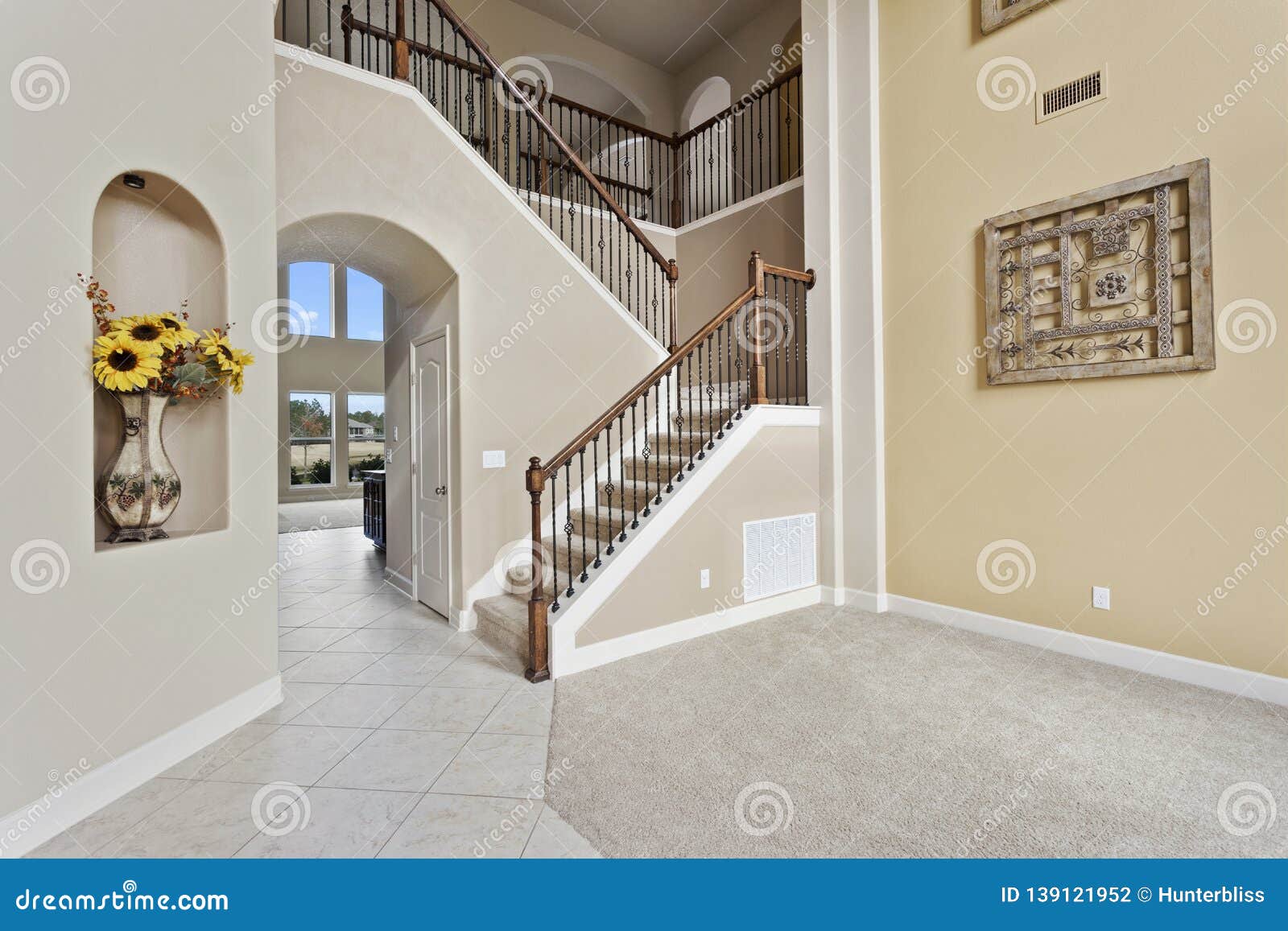 Home House Interior Empty Living No Furniture Modern Contemporaryt ...