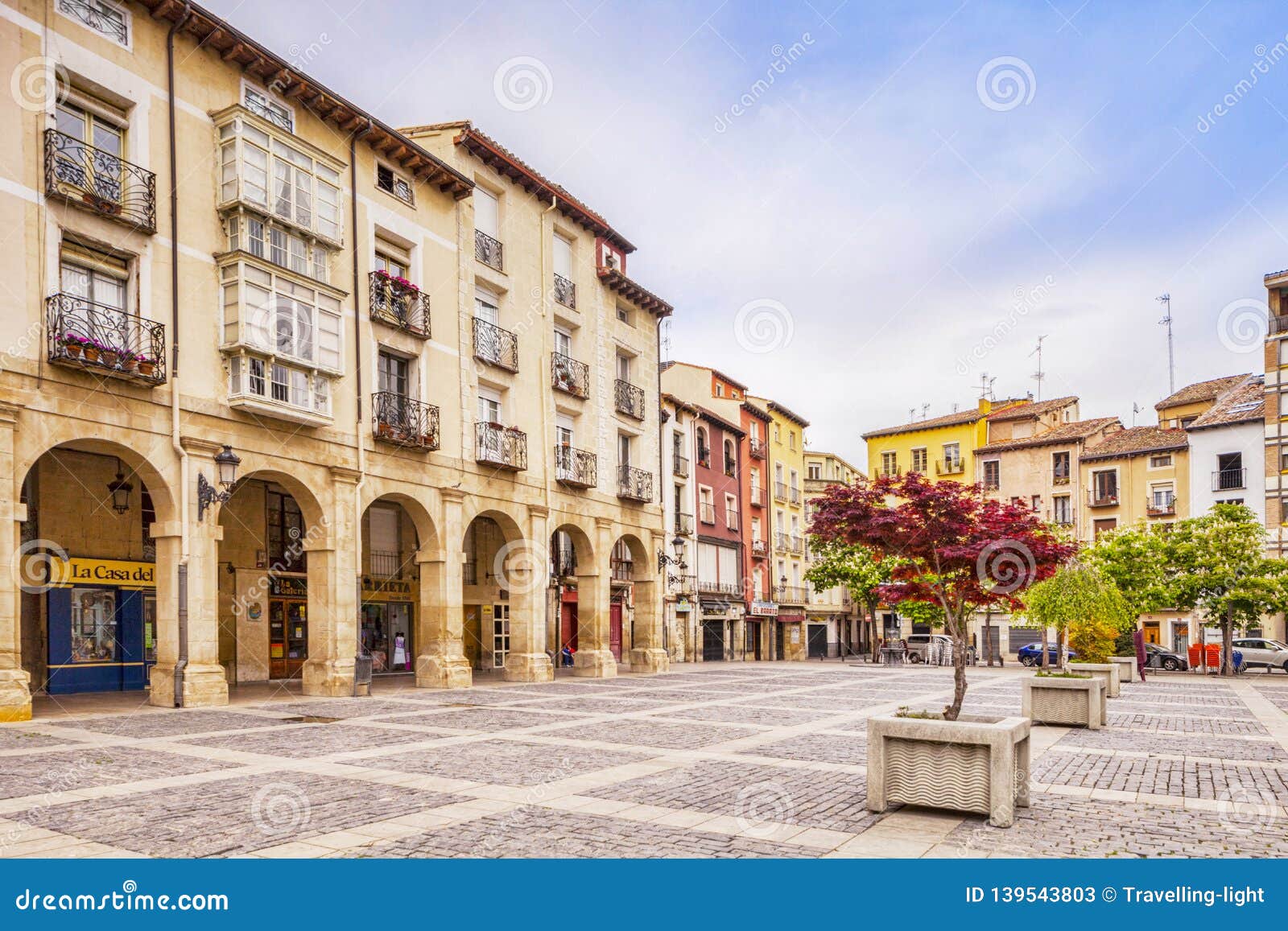 Logrono Town Square, Spain foto de archivo editorial. Imagen de centro ...