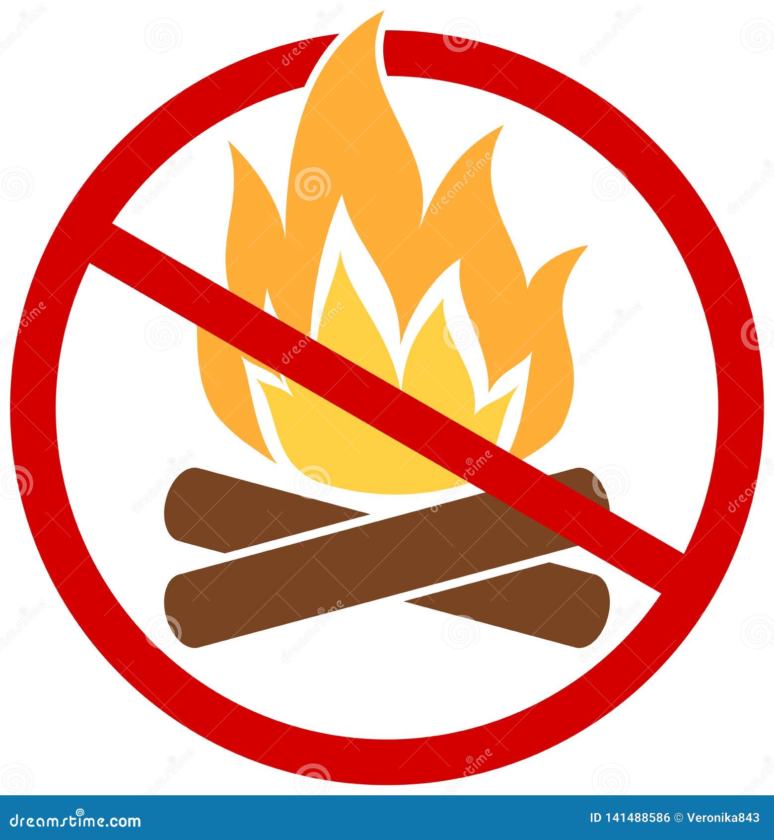 No fires icon illustrazione vettoriale. Illustrazione di pericoloso ...