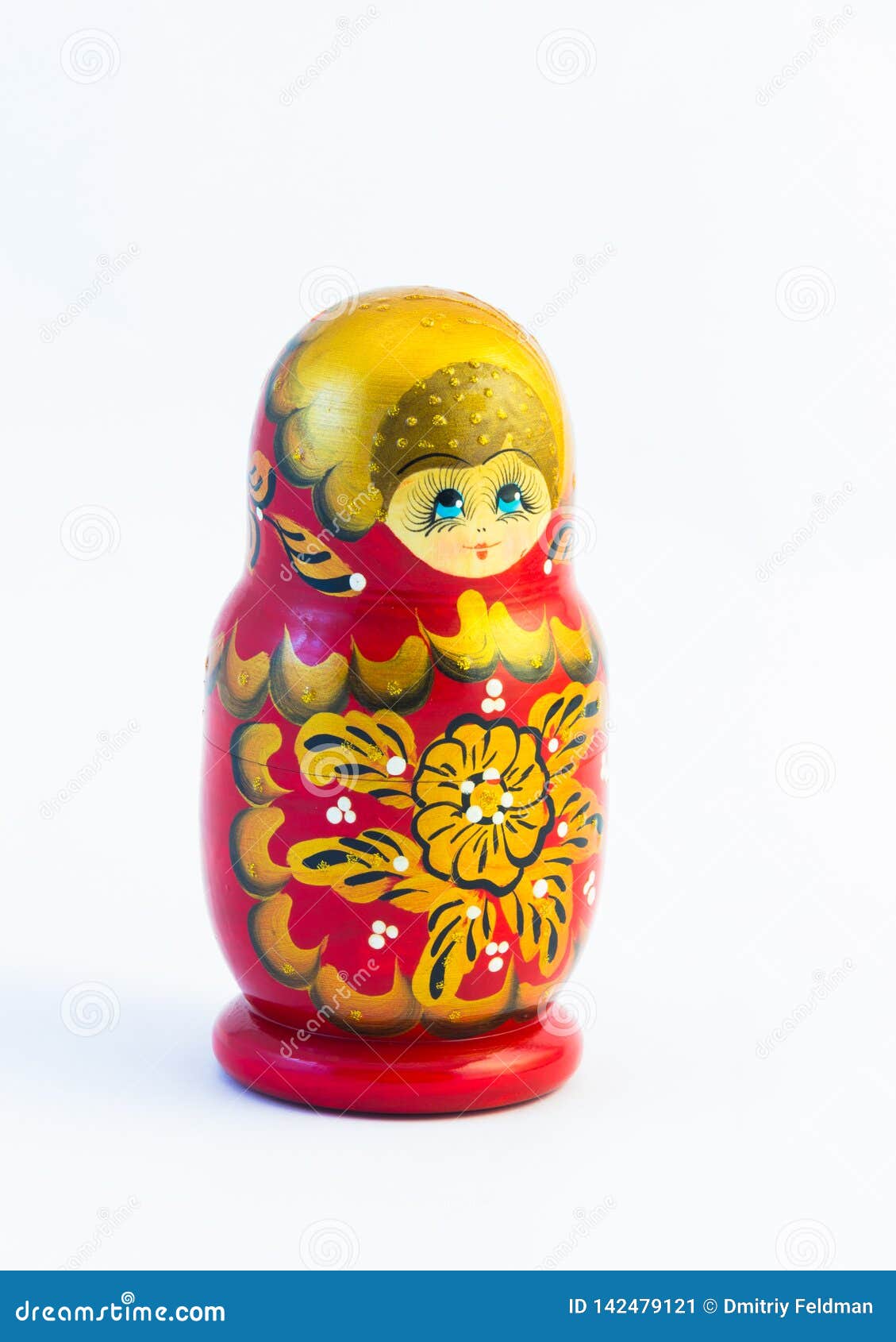 One Big Matryoshka Russian Nesting Dolls Isolated on White Background ...