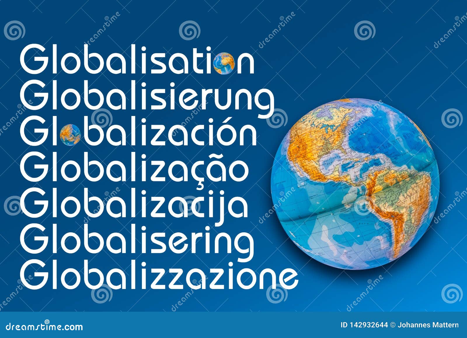Typographic Globalisation Concept Fotografia Stock - Immagine di ...