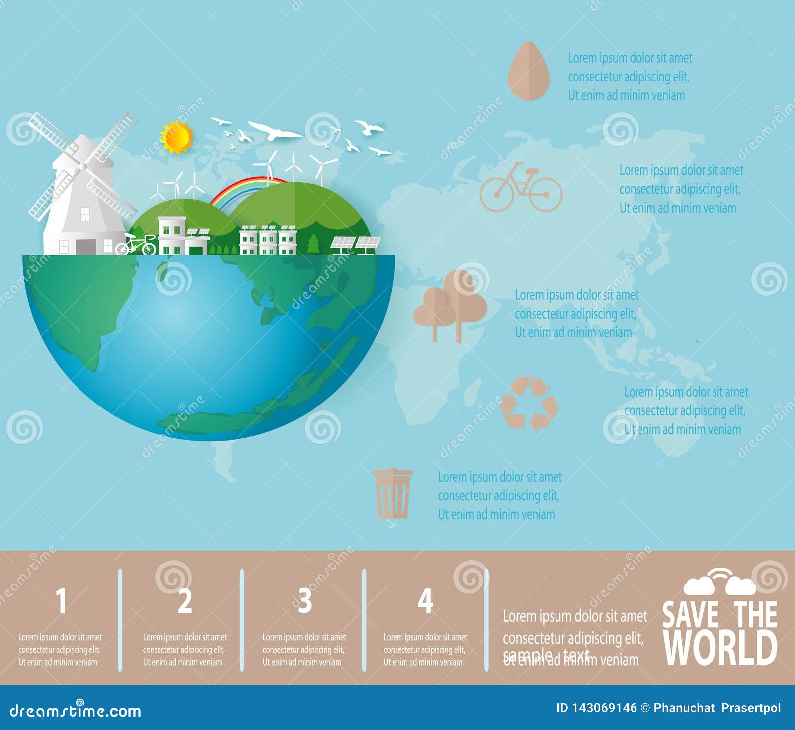 Paper Art of Save the World Infographics, Save Planet, Earth Day ...