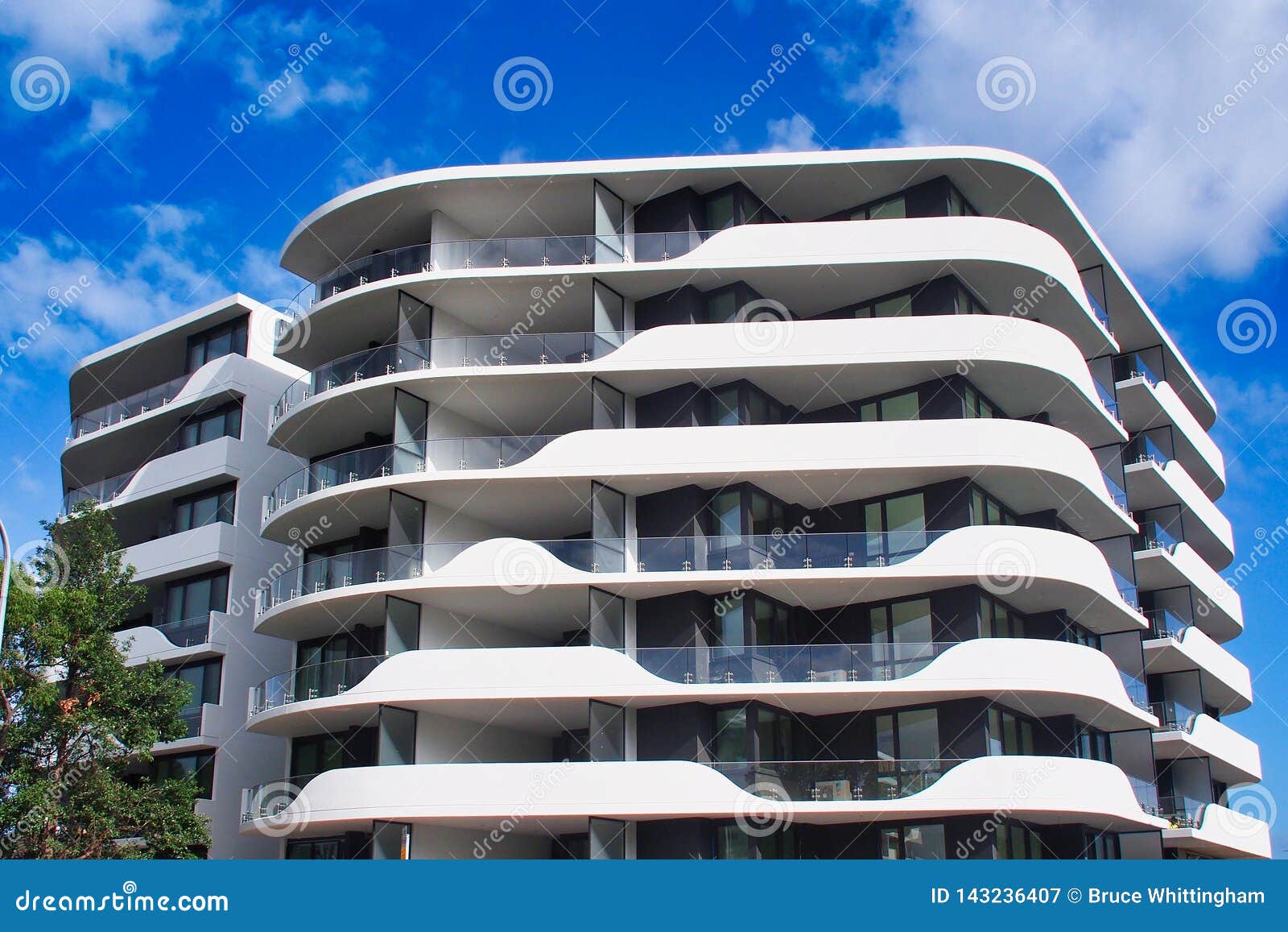 Modern MId Rise Apartment Building, Sydney, Australia Stock Afbeelding ...