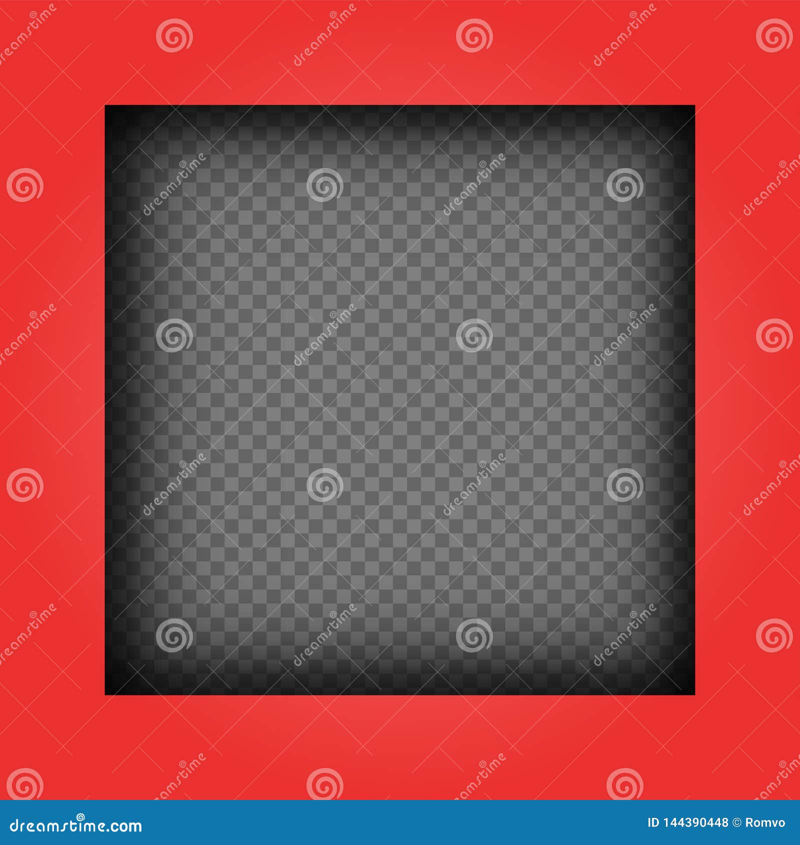 Red Photo Frame Transparent Background Vector Illustratie ...
