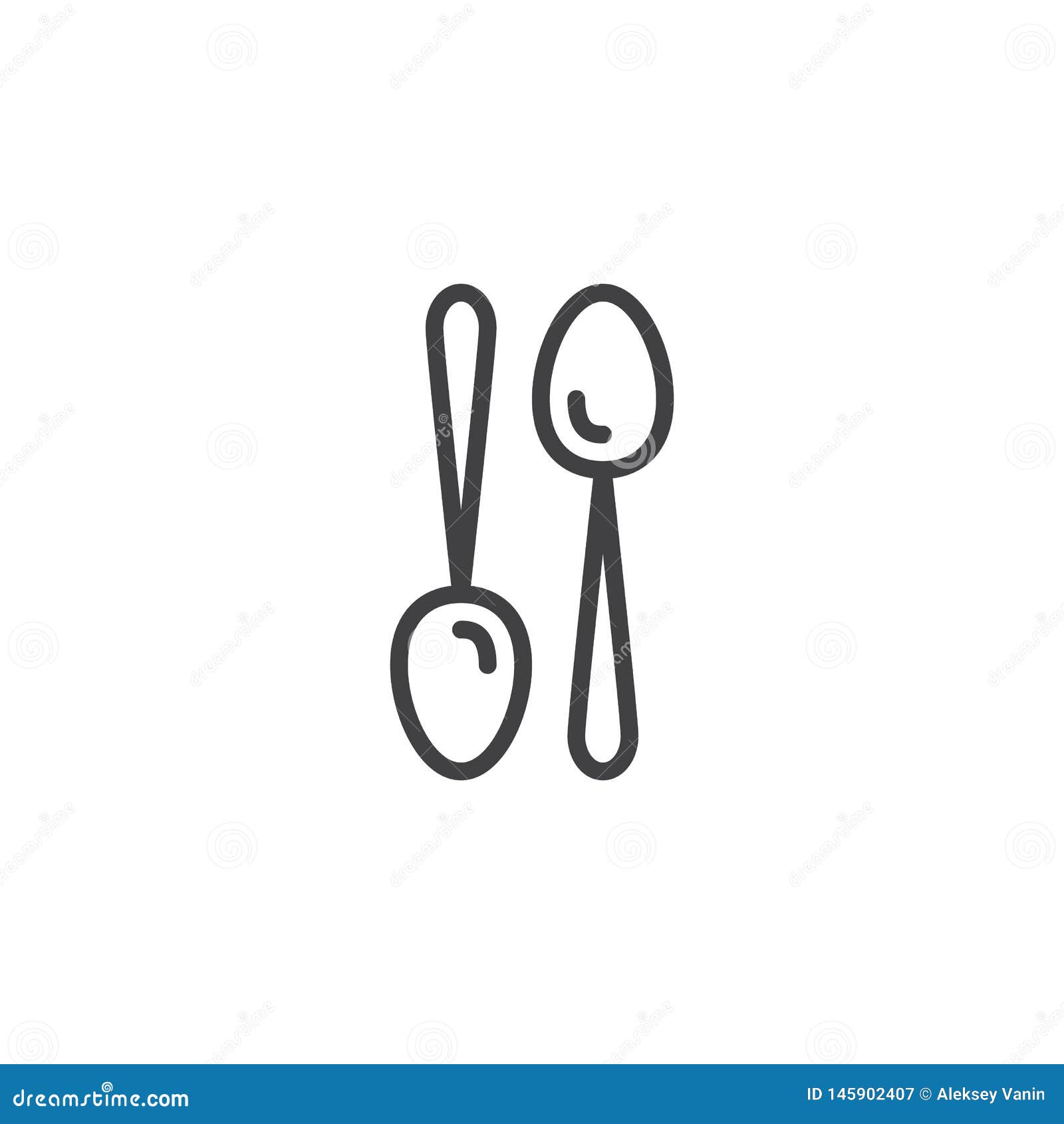 Two spoons line icon 向量例证. 插画 包括有 例证, 界面, 茶匙, 编辑可能, 把柄 - 145902407