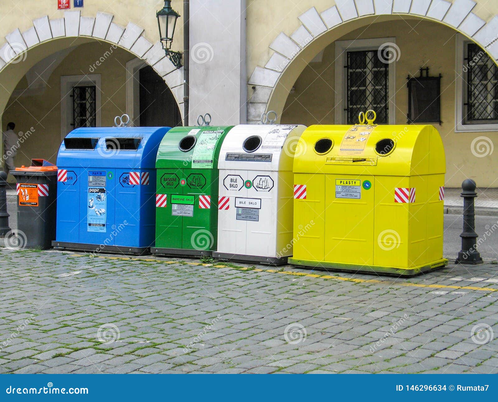 Multicoloured Trash Boxes for Different Garbage Sorting and Recycling ...