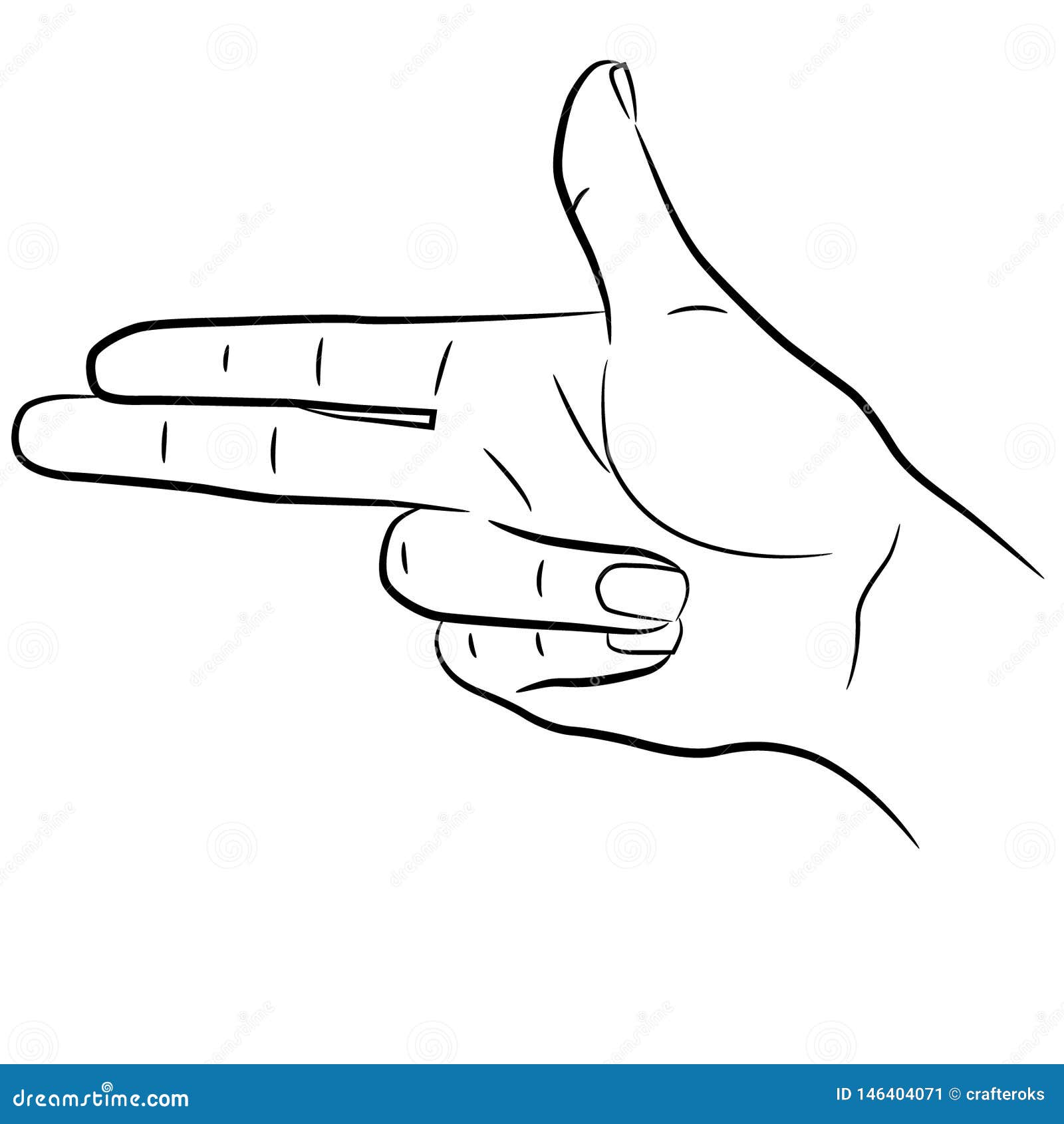 Finger Gun Sign Vector Illustration by Crafteroks 向量例证 - 插画 包括有 剪影, 用途 ...
