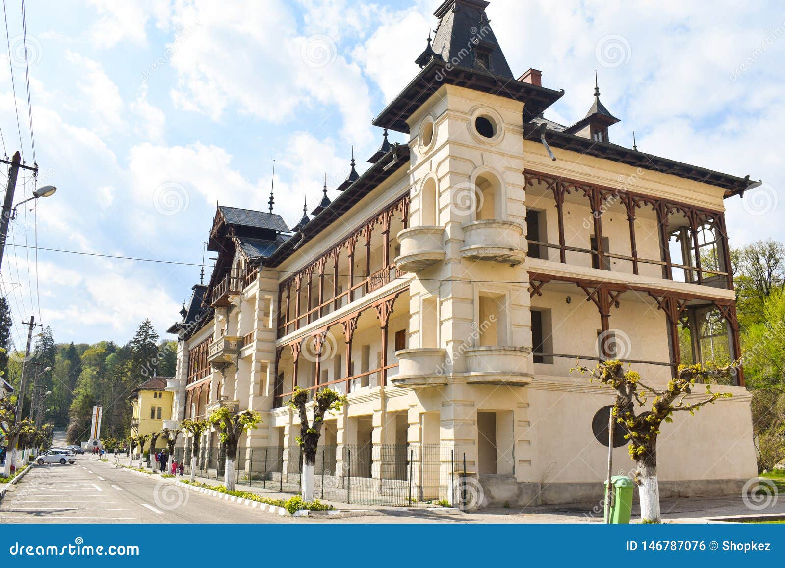 Beautiful Touristic Destination the Balneary City Baile Govora with Old ...