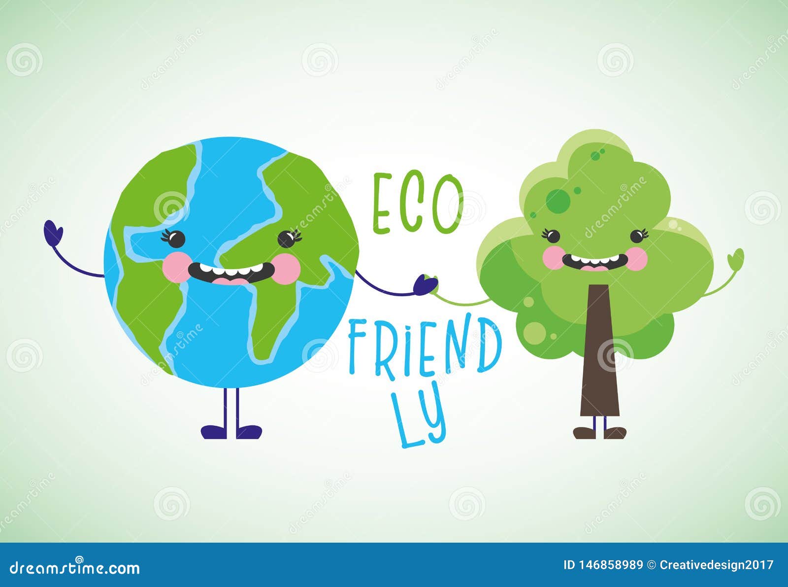 Eco friendly cartoons vektor illustrationer. Illustration av bild ...