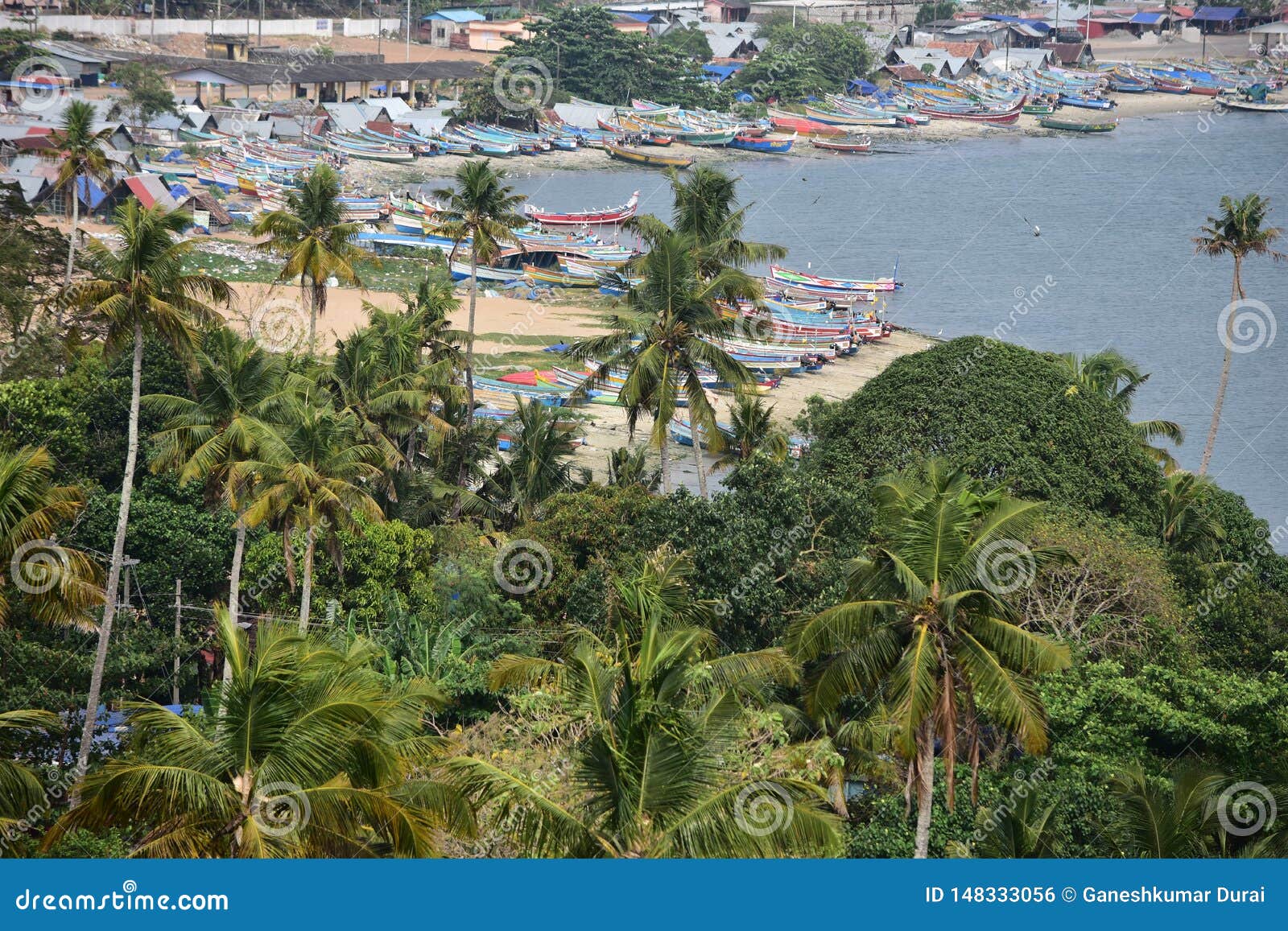 Kollam, Kerala, India: March 2, 2019 - a View from the Tangasseri ...