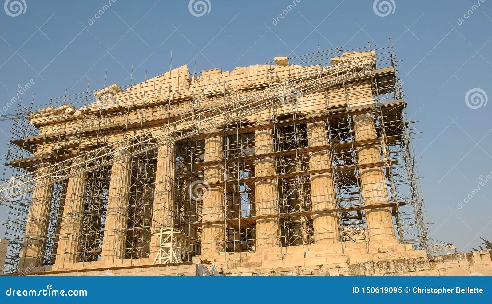 The Front of the Parthenon in Athens, Greece Immagine Stock - Immagine ...
