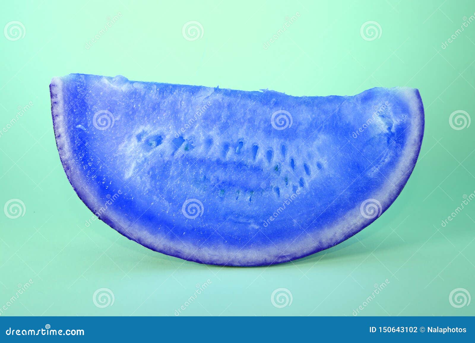Blue Colored Watermelon on Green Isolated Background Water Melon Melone ...
