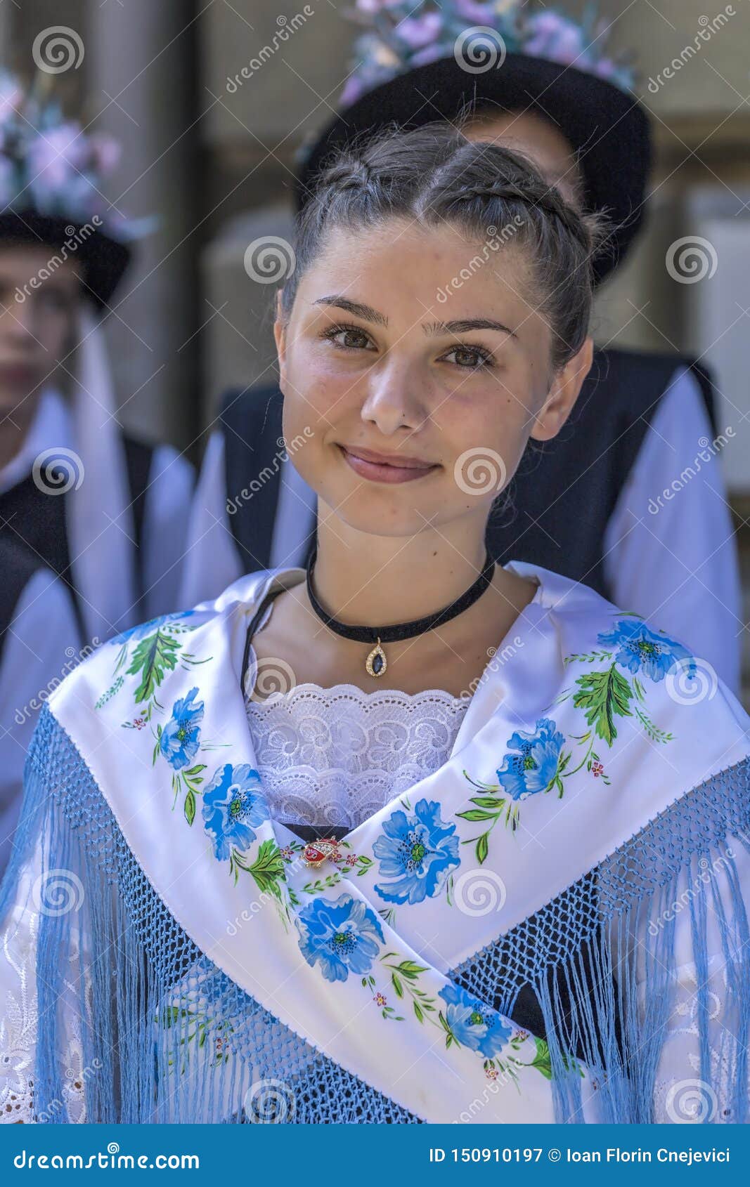 Portrait of One Girl at the Parade of the Swabian Folk Costumes ...
