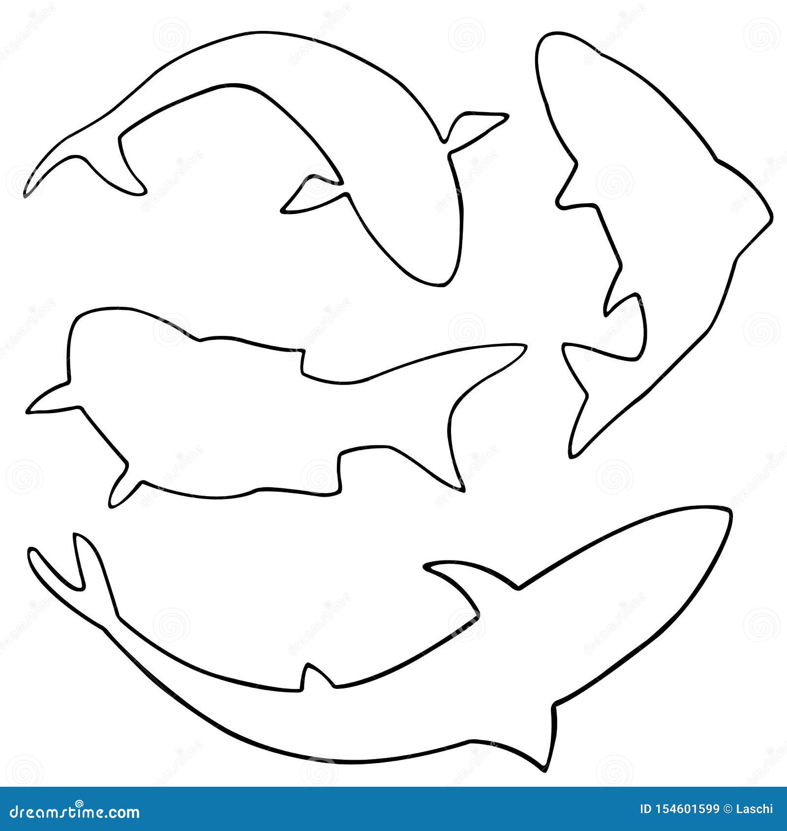 Jumping fish outline 向量例证. 插画 包括有 例证, 食肉动物, 水生, 跳跃, 飞翅 - 154601599