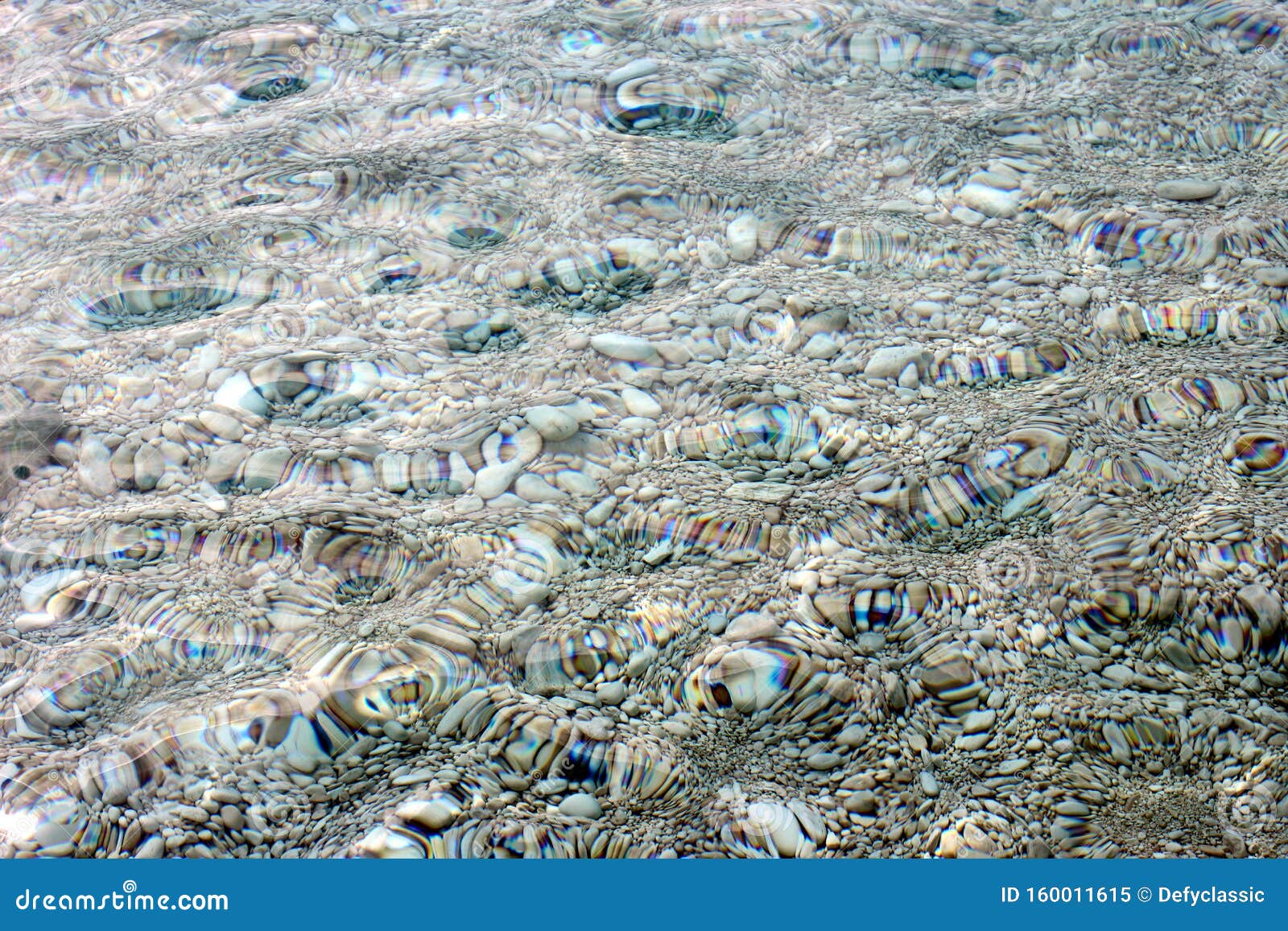 Ripples Under Water Surface in the Ionian Sea. Fotografering för ...