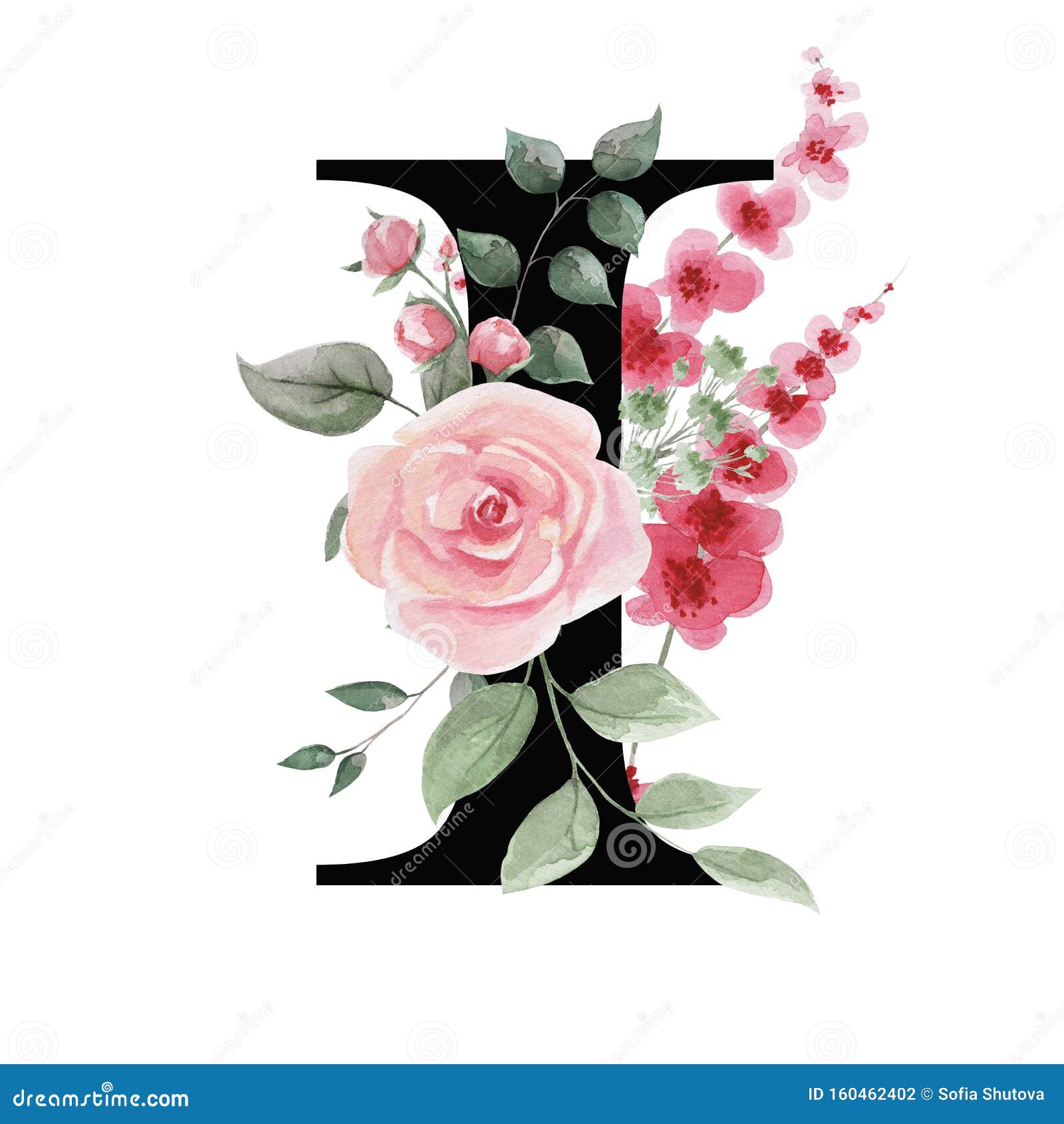 Capital Letter I for Text Design, Holiday Cards, Decor and Design of ...