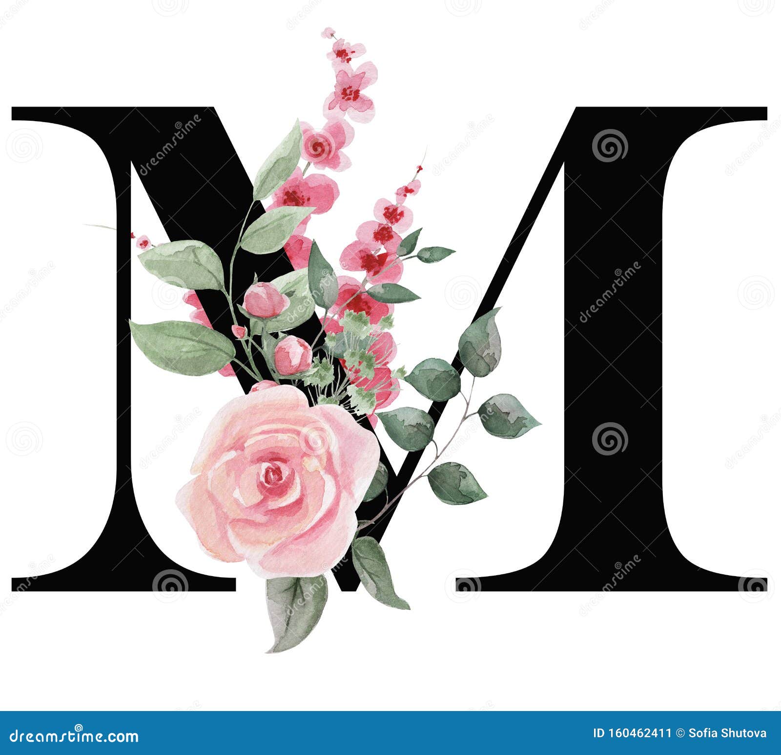 Capital Letter M for Text Design, Holiday Cards, Decor and Design of ...