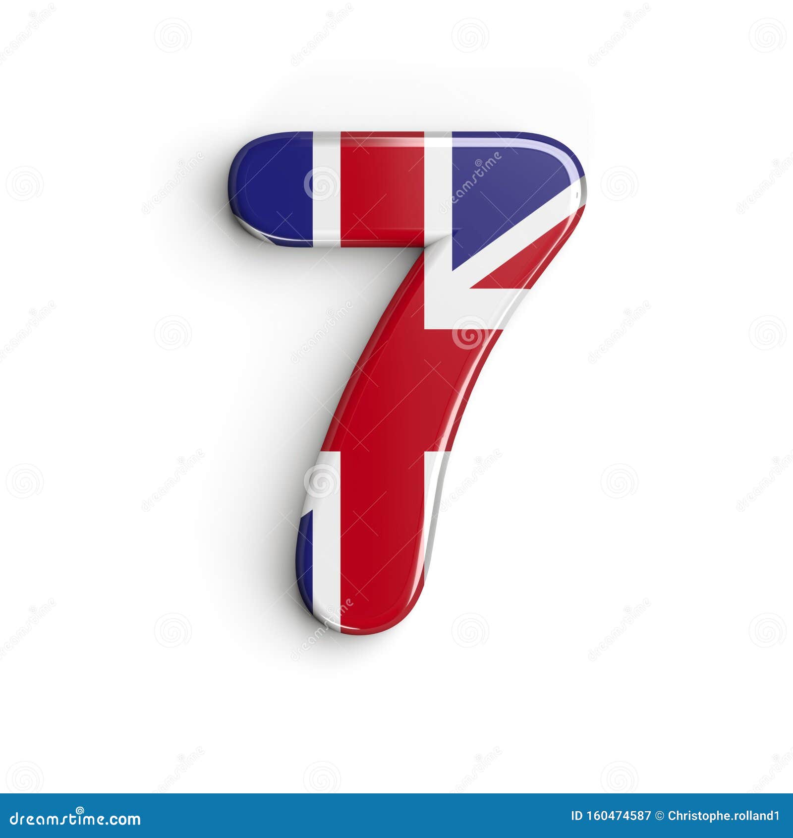 United Kingdom Number 7 - 3d British Digit - United Kingdom, London or ...