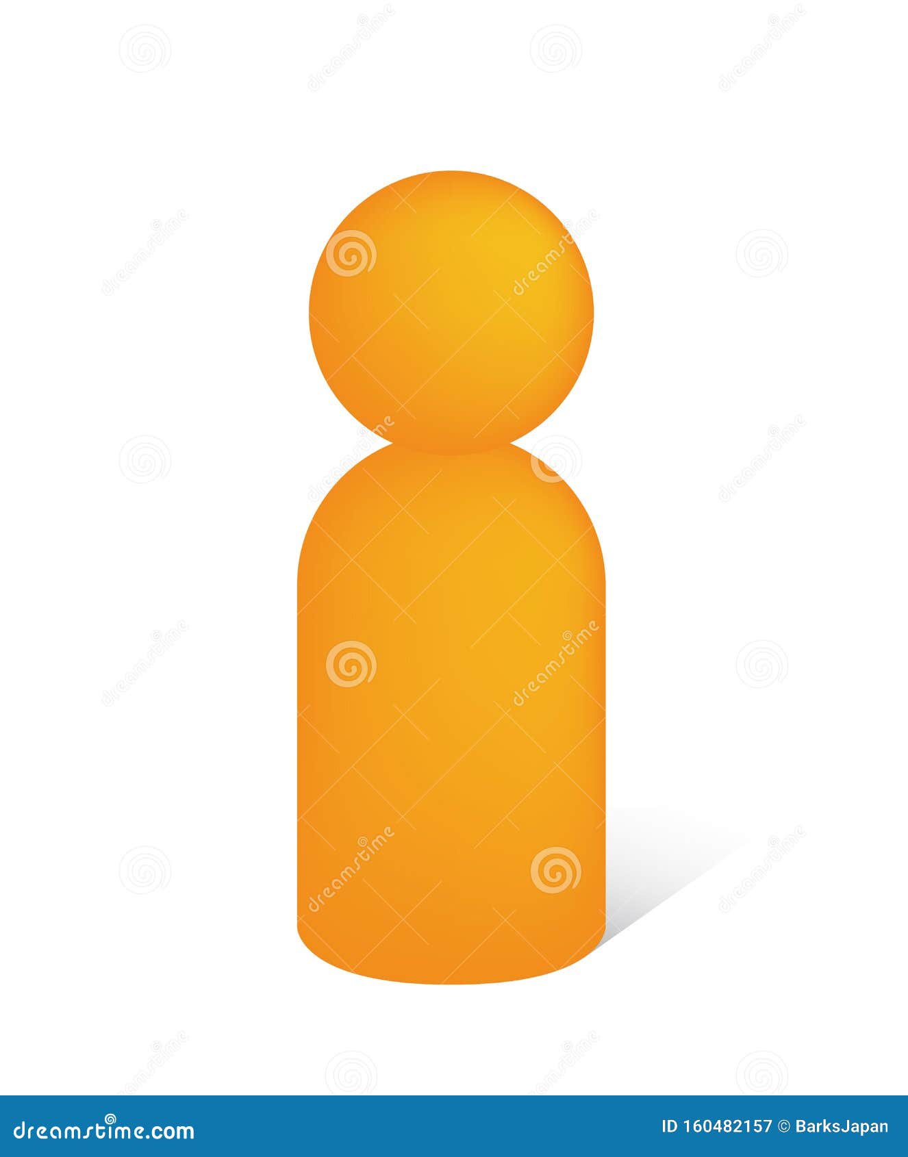 Person / Worker Pictogram Icon / Orange Διανυσματική απεικόνιση ...