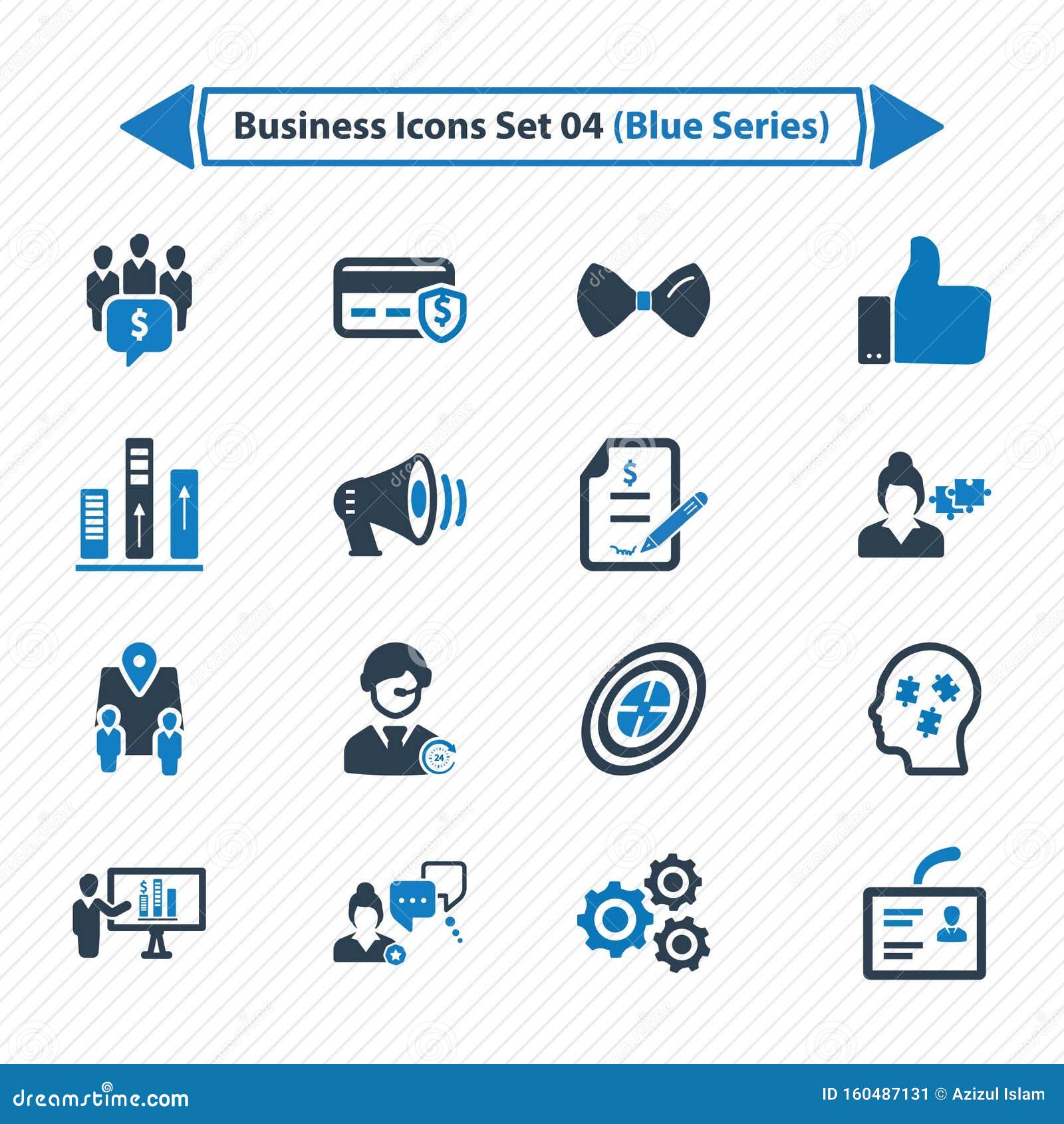 Business Icons Set 04 - Blue Series Vector Illustratie - Illustration ...