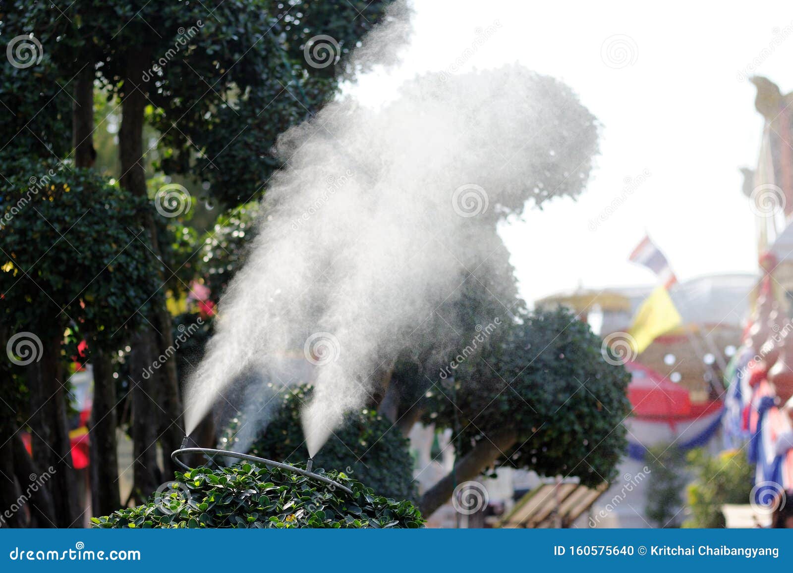 Mist Nozzle Sprays Cold Water Create Mist on a Hot Day,open Air Cooling ...