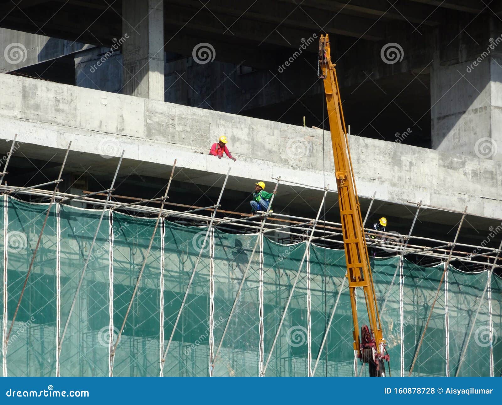 Plastic or Nylon Netting Erected at the External of the Under ...