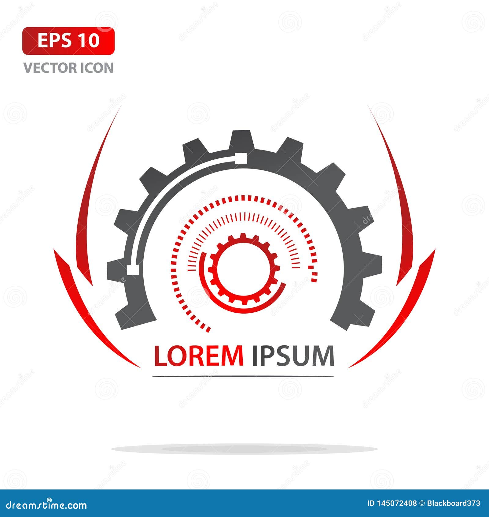 Concetto Logo Industriale Modello Logo Forma Ingranaggio Illustrazione ...