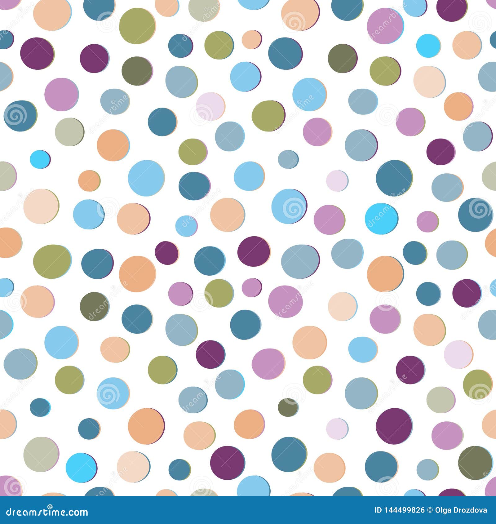 Seamless Hand Drawn Colorful Pastel Dots Pattern Ilustración del Vector ...