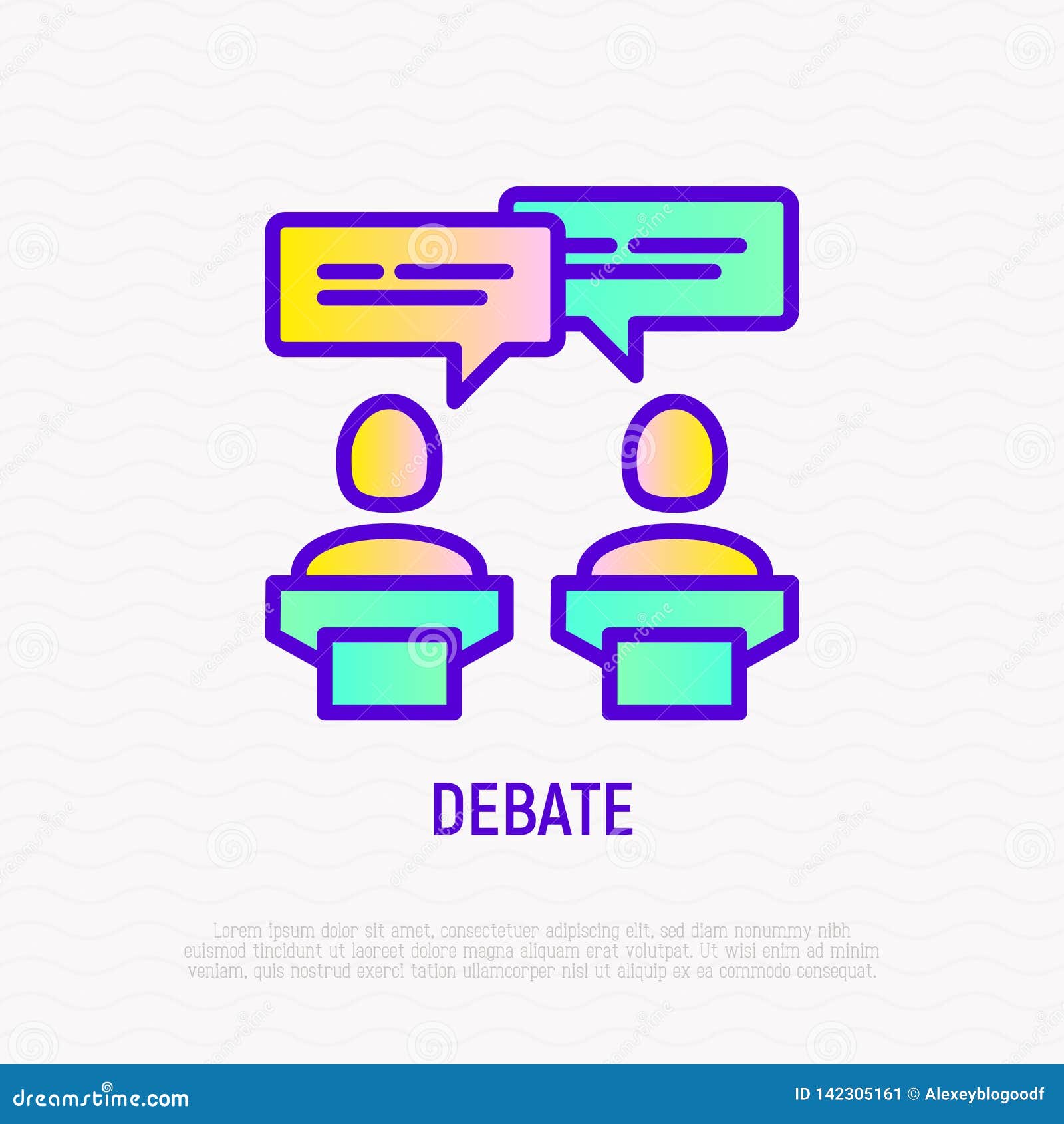 Debate Icon: Two Candidates Discussing Politics Vektor Abbildung ...