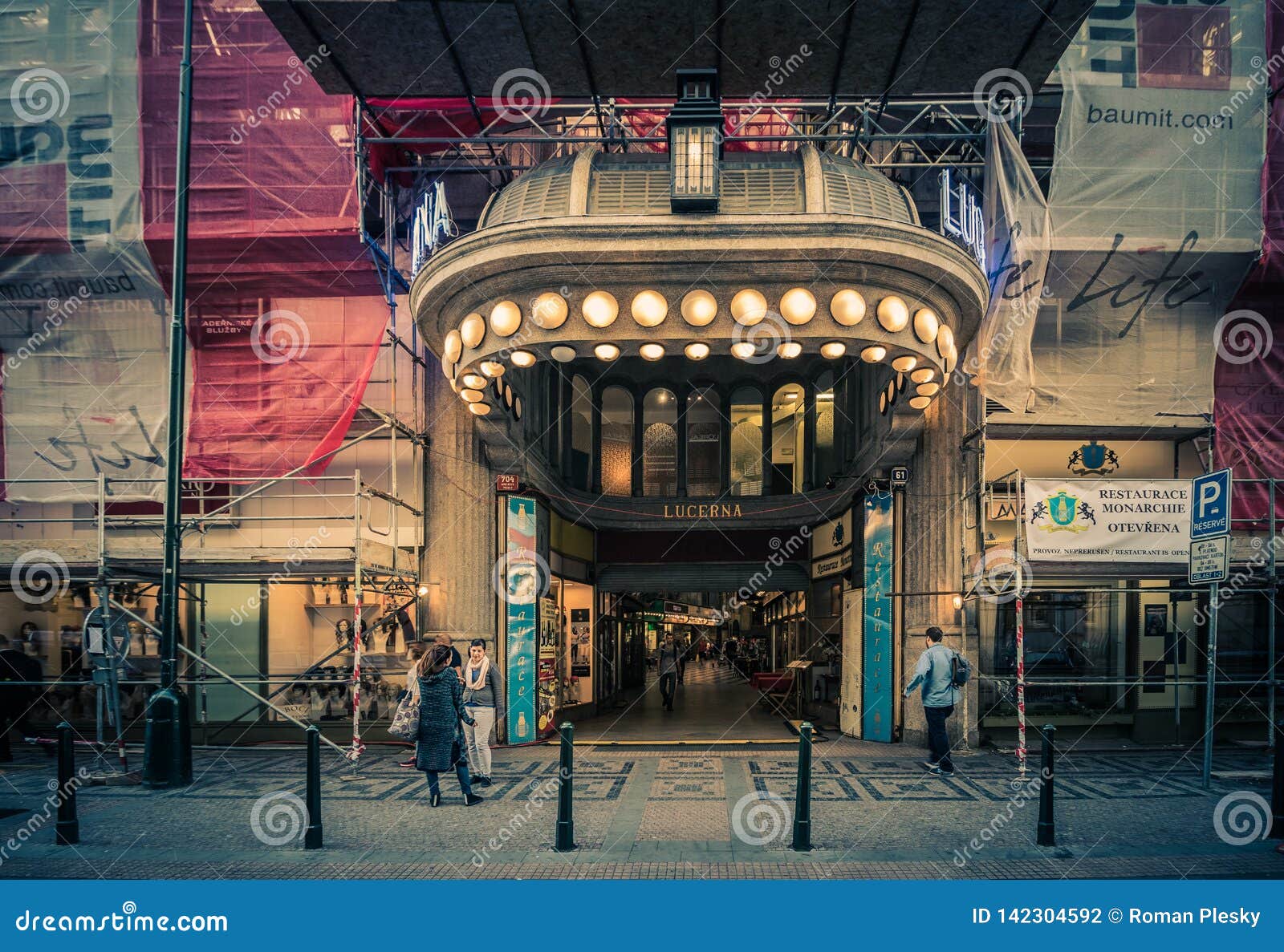 The Lucerne Palais PalÃ¡c Lucerna in Prague, Czech Republic Fotografia ...