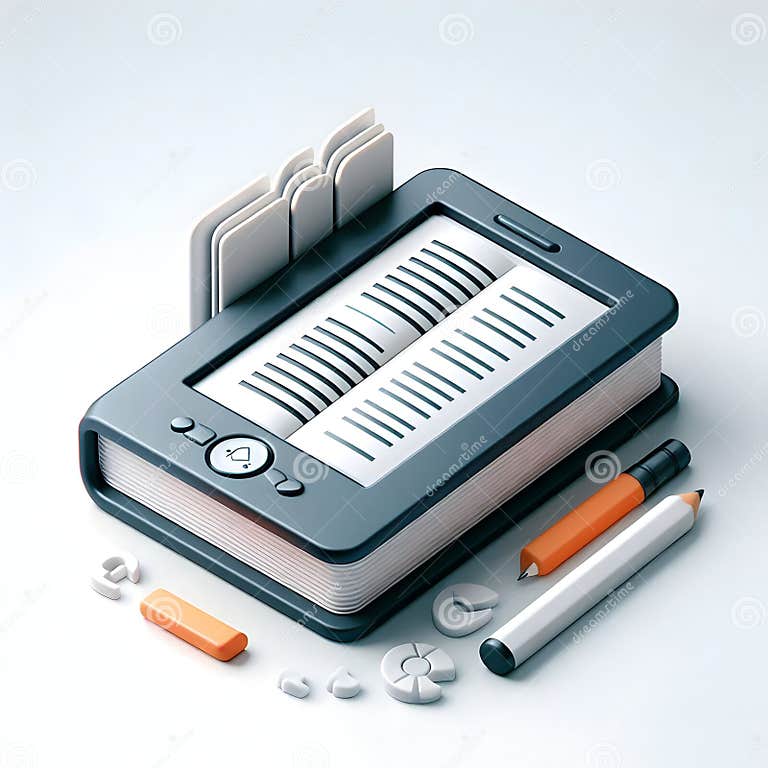 E Reader and Notebook Vector Concept As a Modern of an E Reader and ...