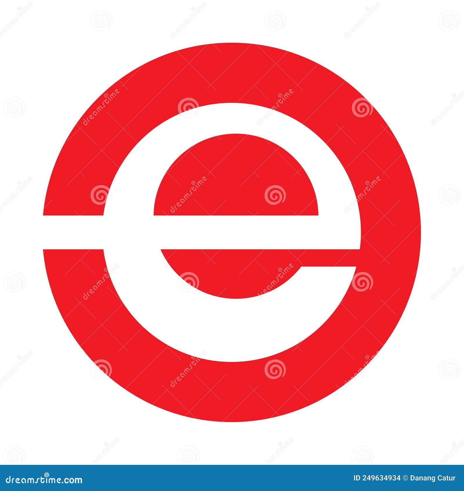 E Red Circle Cool Vector Logo Stock Vector - Illustration of crypto ...